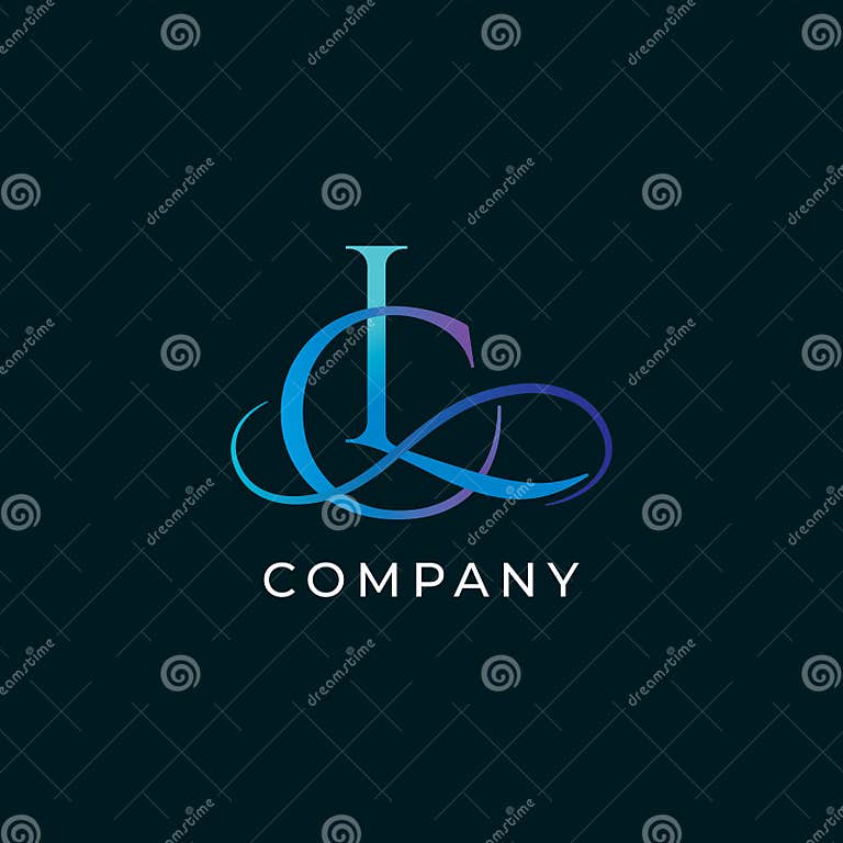 L, C Letters Vector Logo. LC Letters Emblem. L,C Letter Sign Stock ...