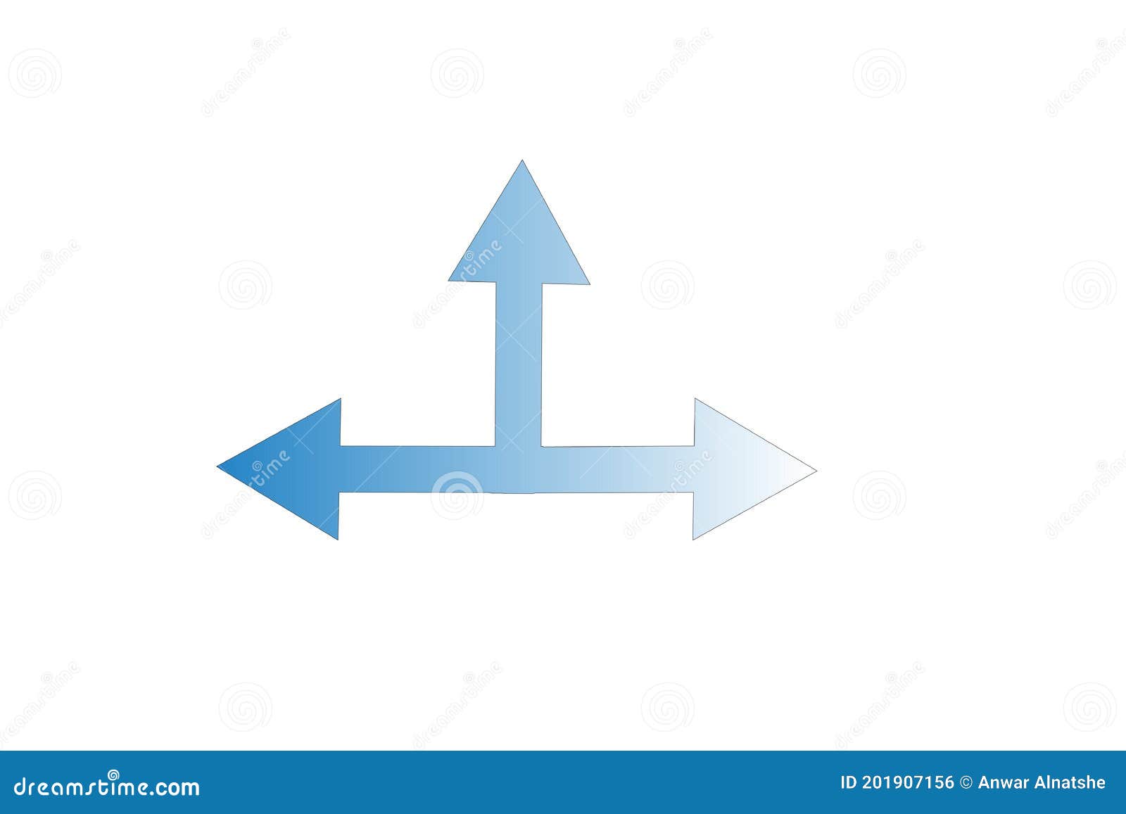 Three Arrows Pointing Up L Ight Blue Stock Illustration - Illustration ...