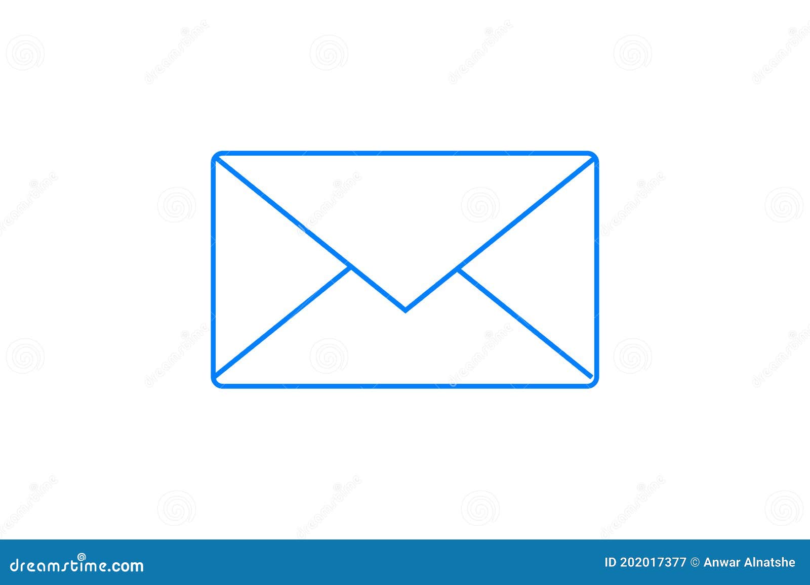 Email Icon Flat Vector Illustration Design . Stock Illustration ...