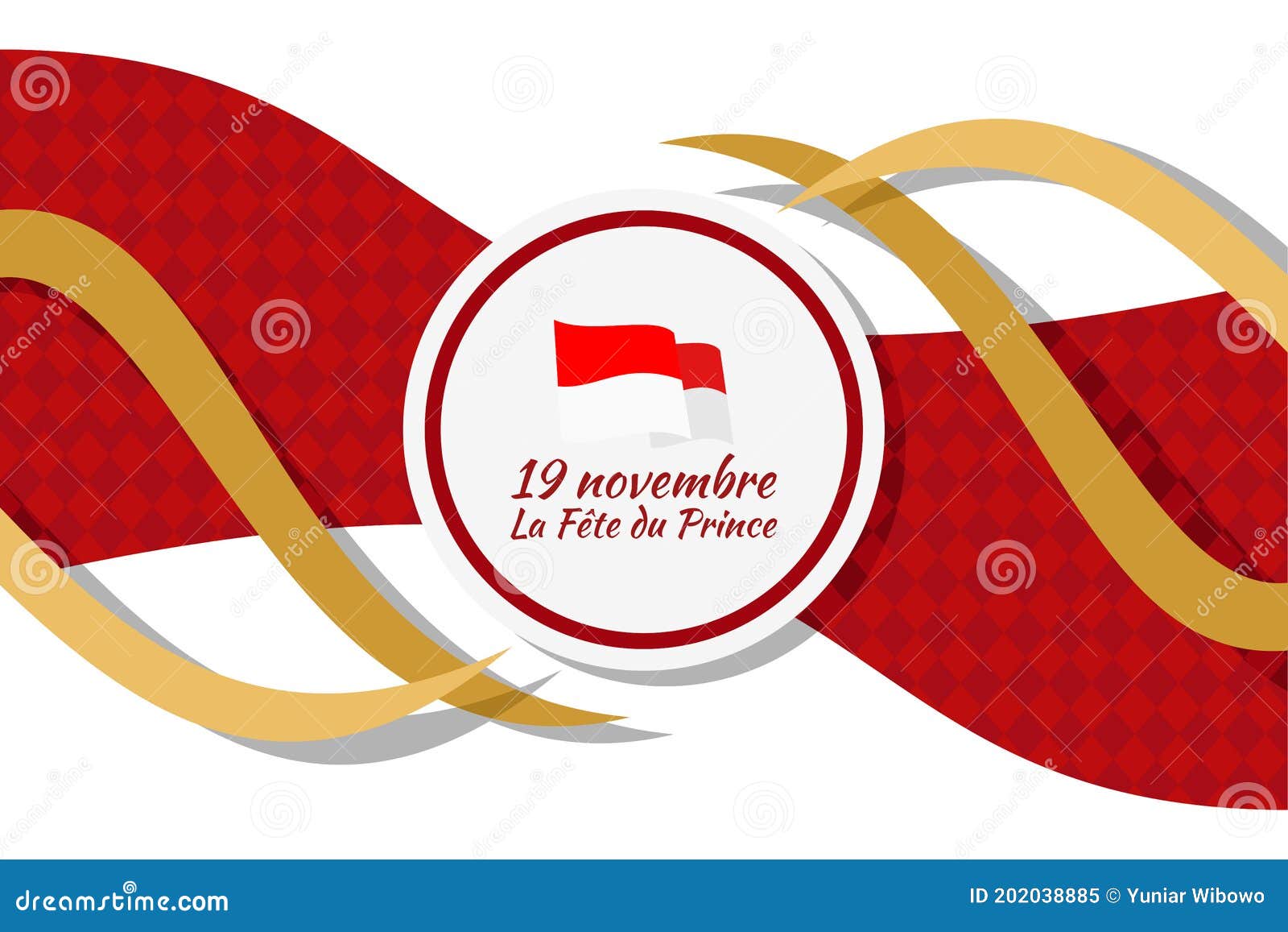 November 19, Prince`s Holiday. National Day of Monaco Stock Vector ...