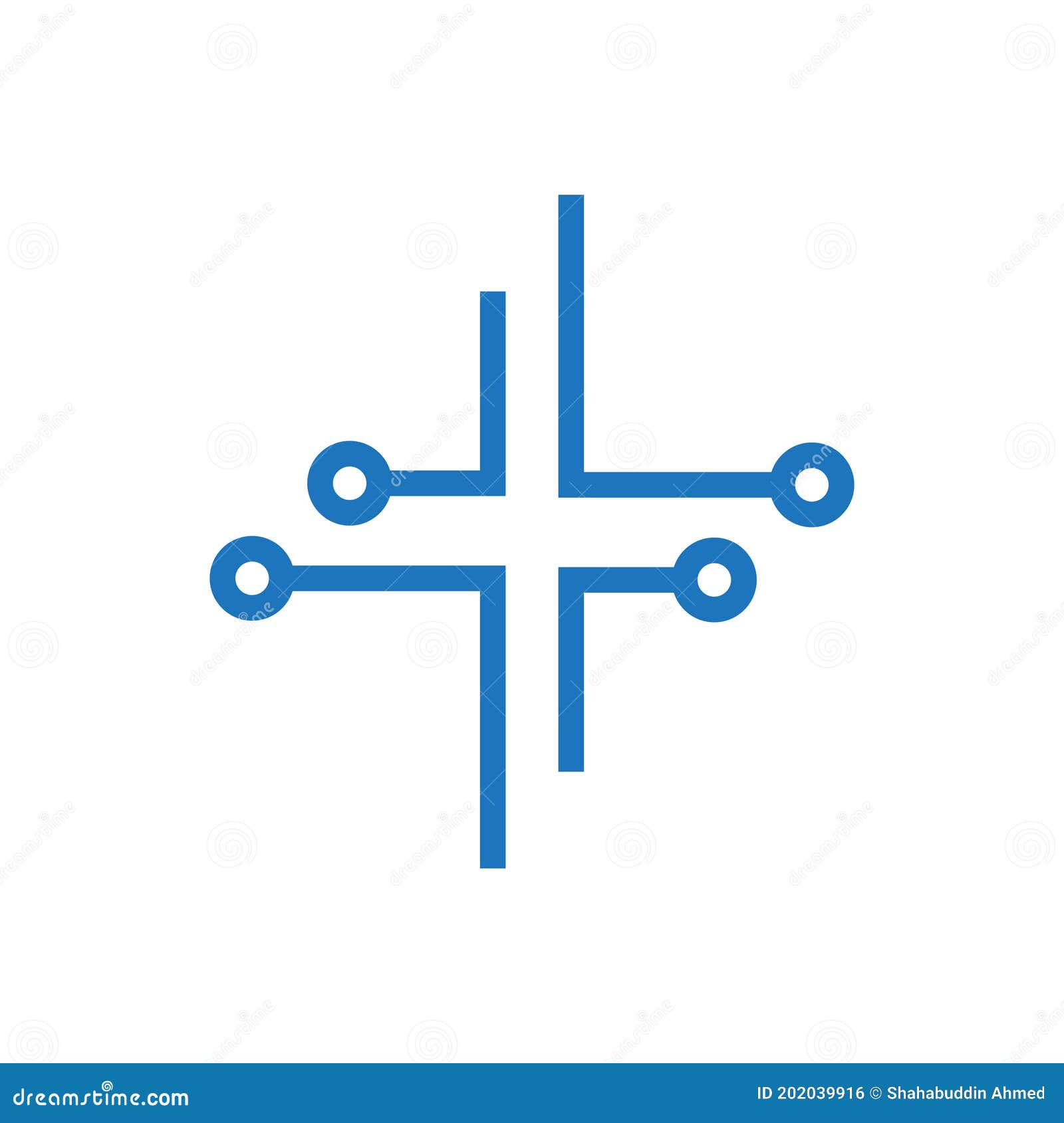 High Tech Icon. Abstract Vector Cross Technology Logo. Stock ...