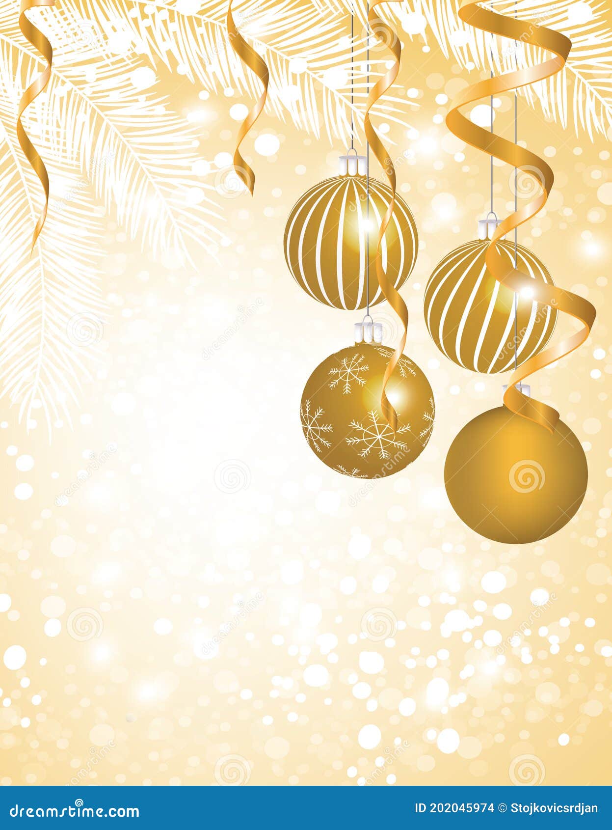 Christmas tree balls stock vector. Illustration of ornamental - 202045974