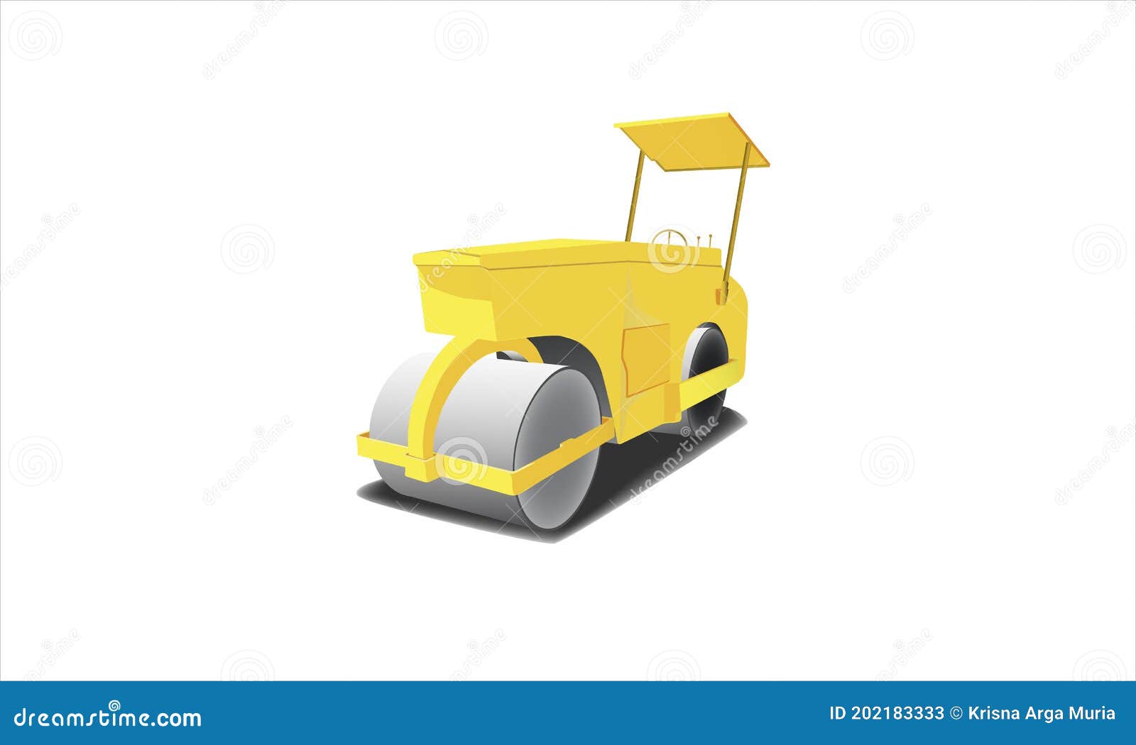 Yellow Paver Cartoon Illustration | CartoonDealer.com #125372421