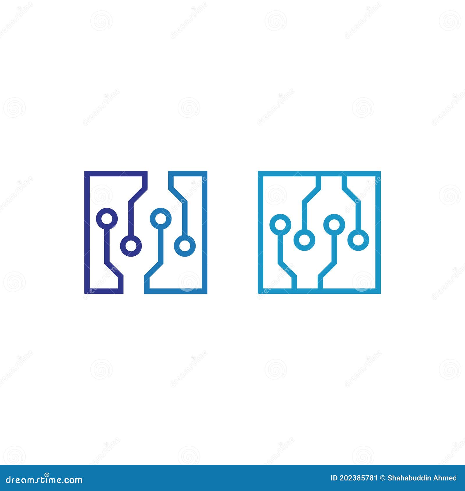 Technology - Vector Logo Template for Corporate Identity. Abstract Chip ...