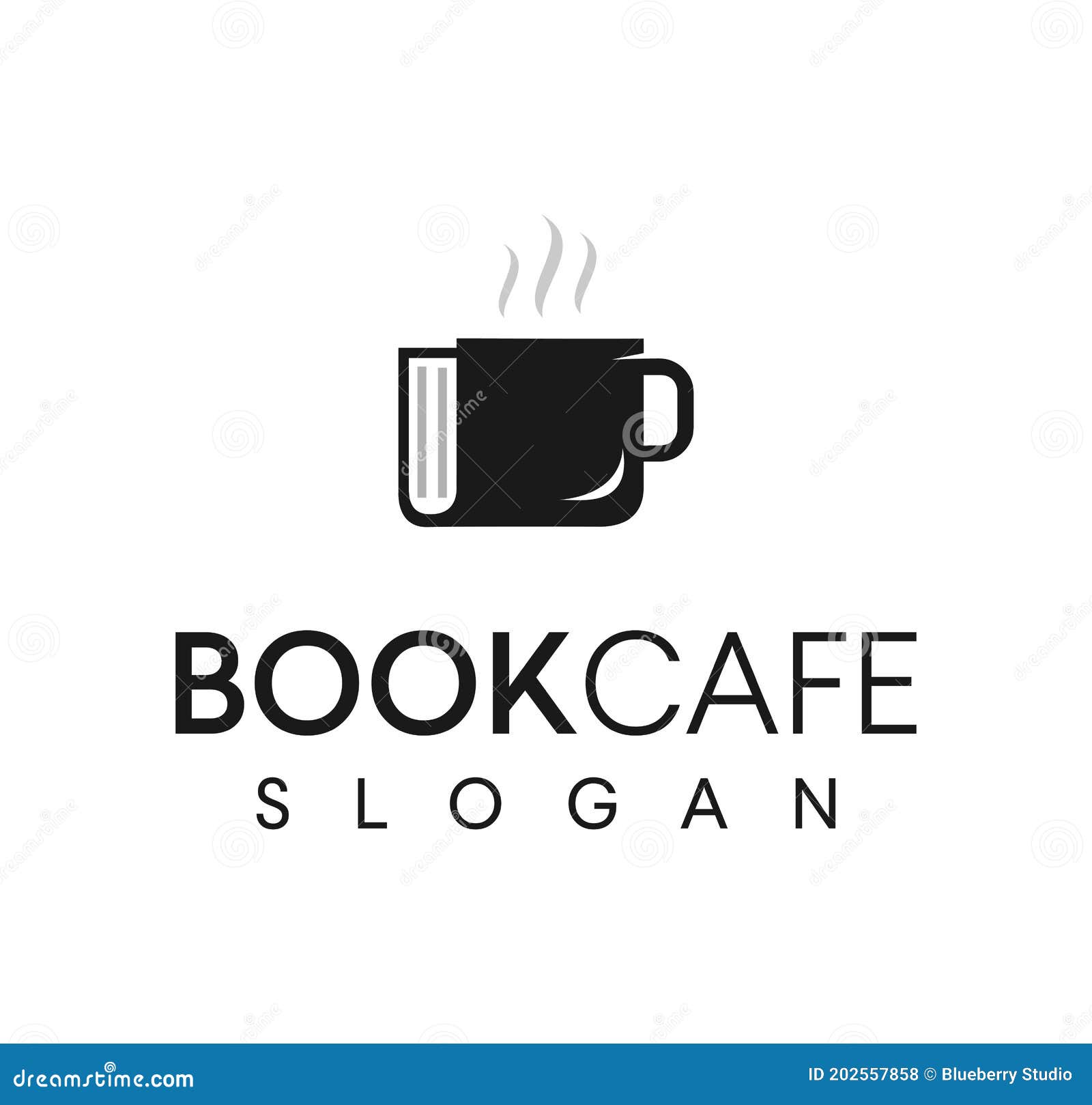 Coffee Book Logo Icon Design. Logo is Combination of Book and a Cup of ...