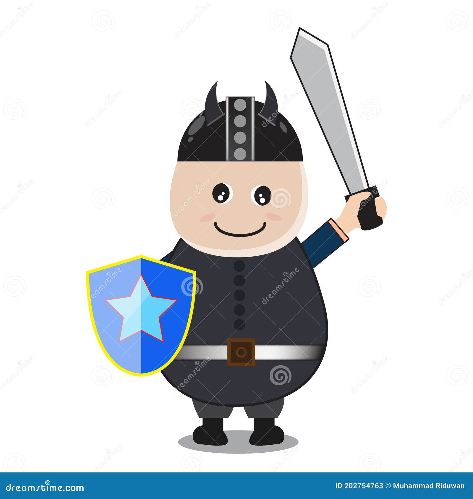 Illustration of a Mascot Soldier Carrying a Sword and Shield Stock ...