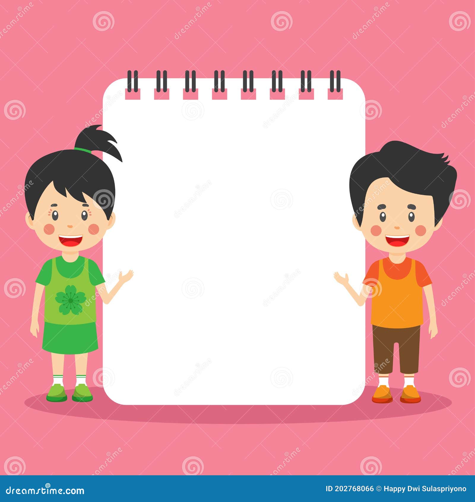 Stock Vector Paper Template with Children Stock Vector - Illustration ...
