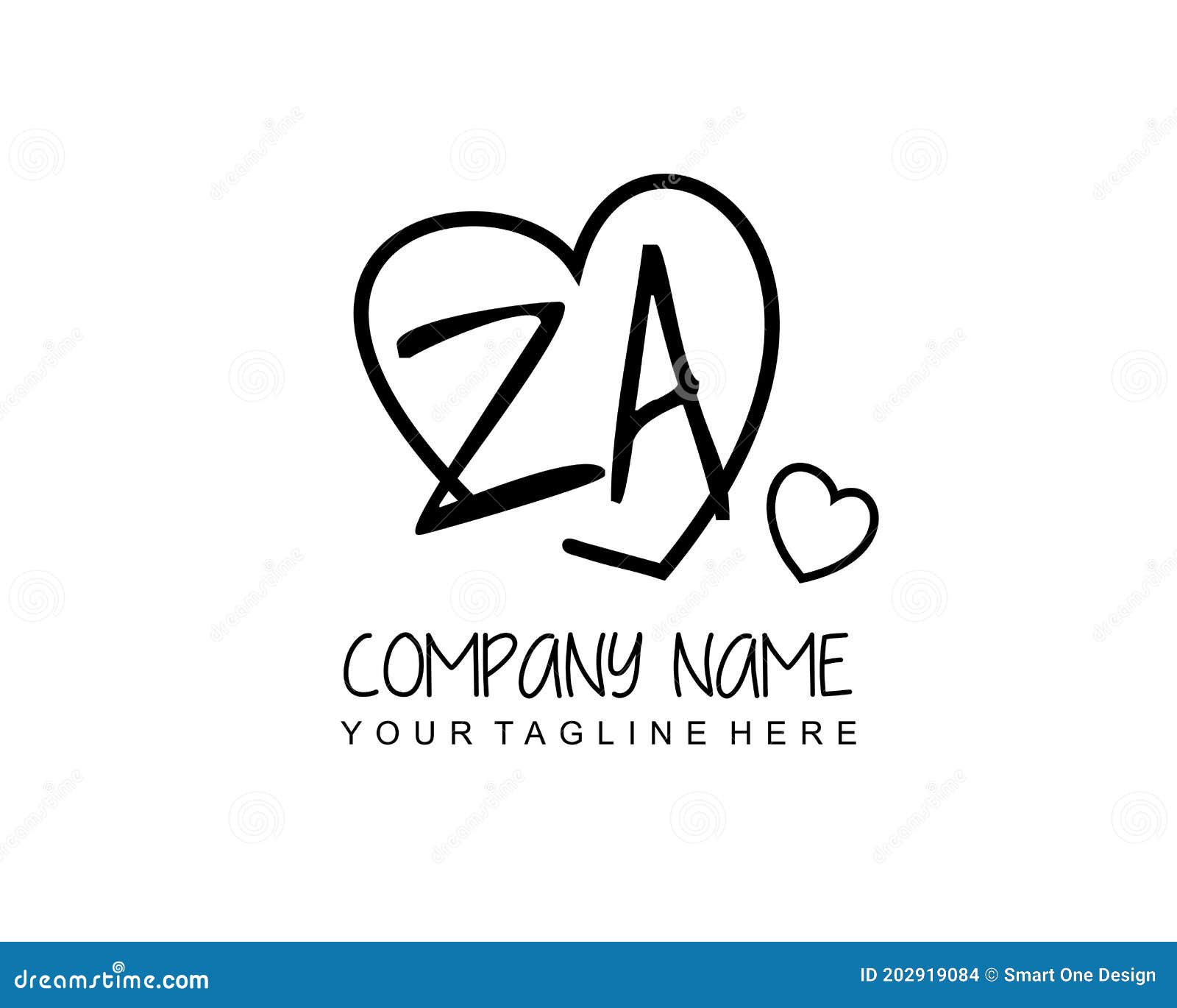 ZA Signature Logo Template Vector Stock Vector - Illustration of ...