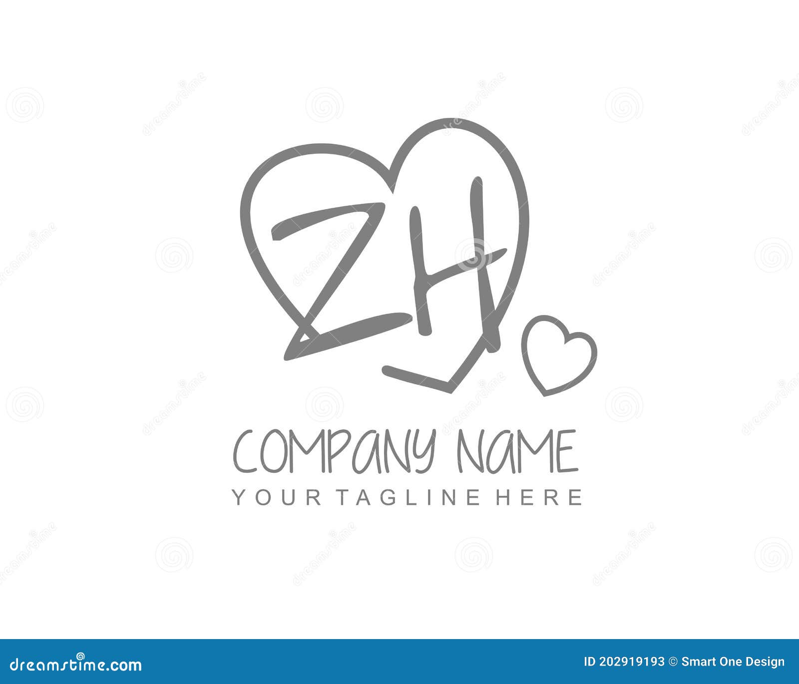 ZH Signature Logo Template Vector Stock Vector - Illustration of ...