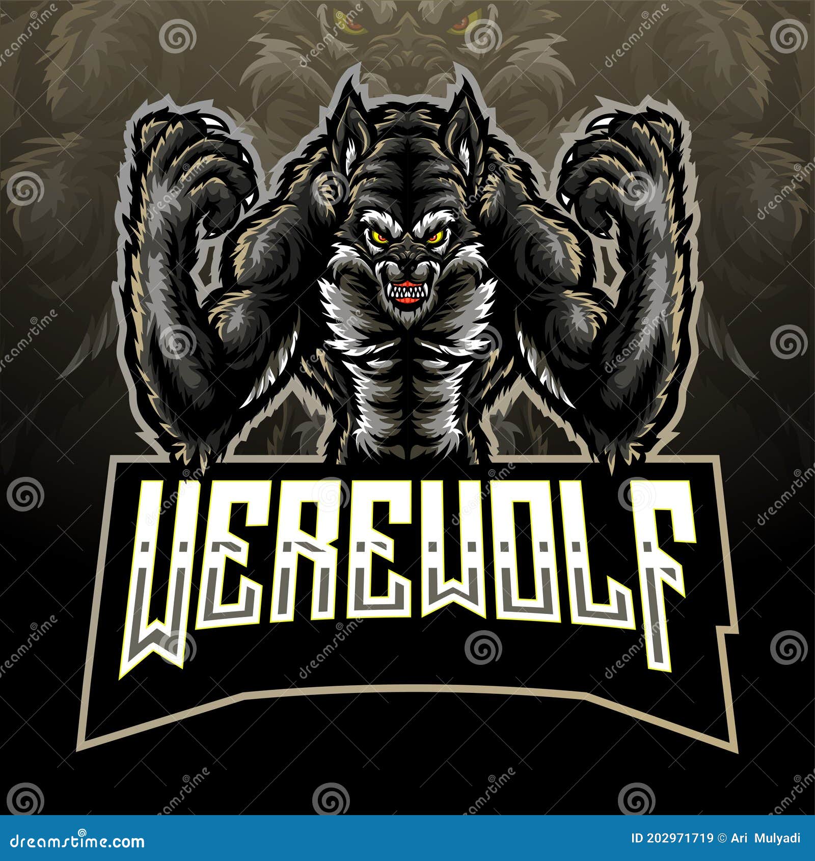 Werewolf Sport Logo. Werwolf Sports Team Club Emblem. Wolfman Mascot ...
