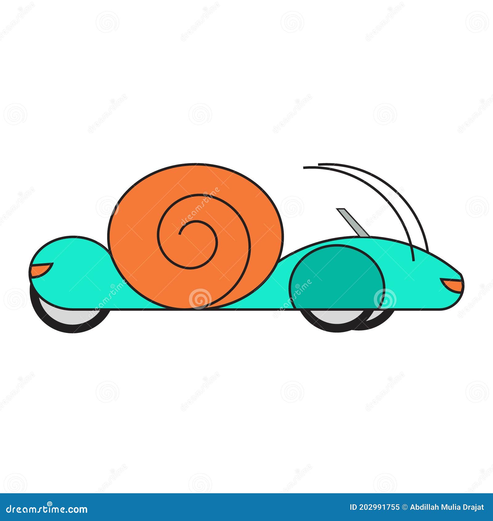 Race Snails To Reach The Finish Line Vector Illustration ...