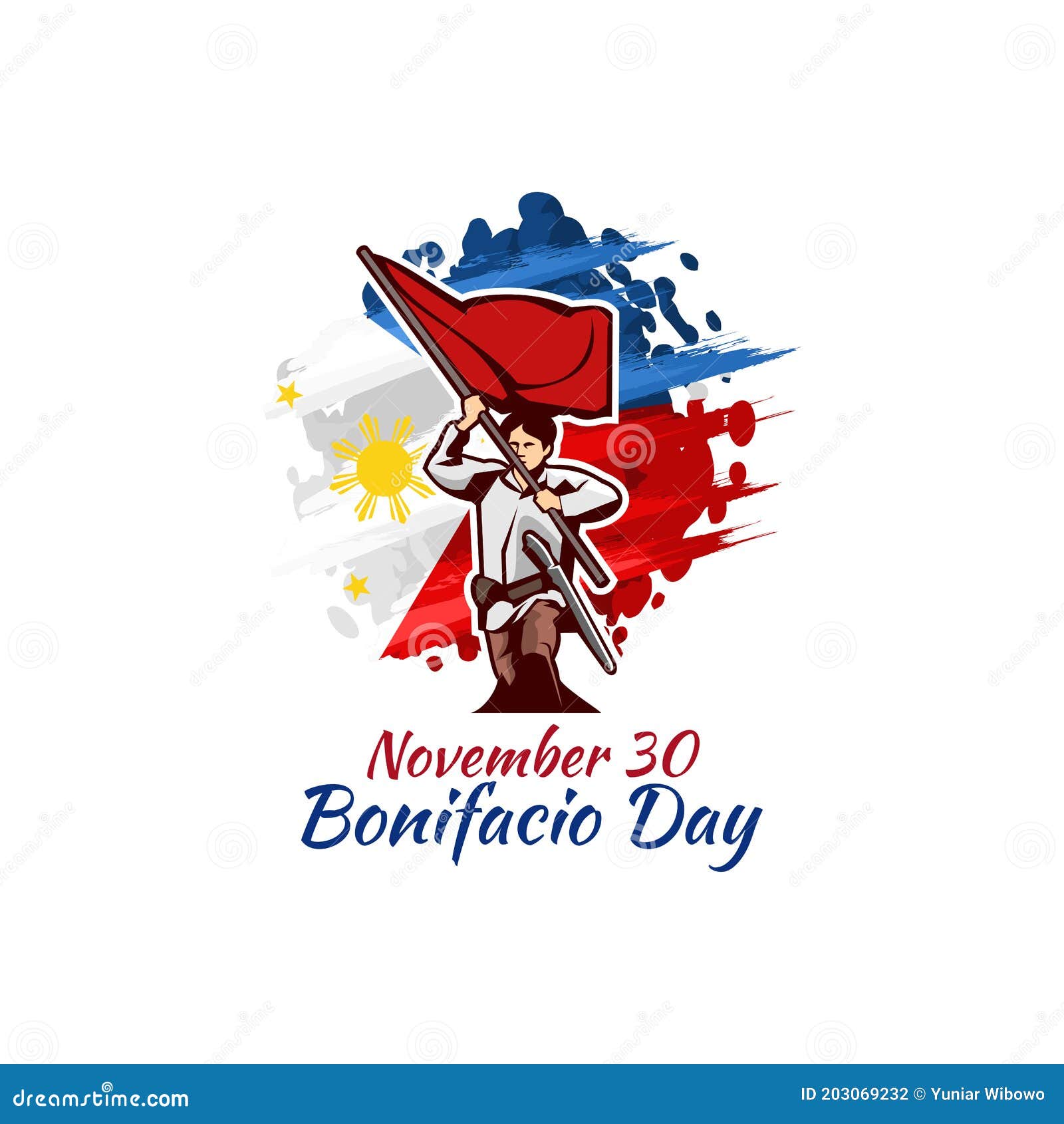 November 30, Happy Bonifacio Day Vector Illustration Stock Vector ...