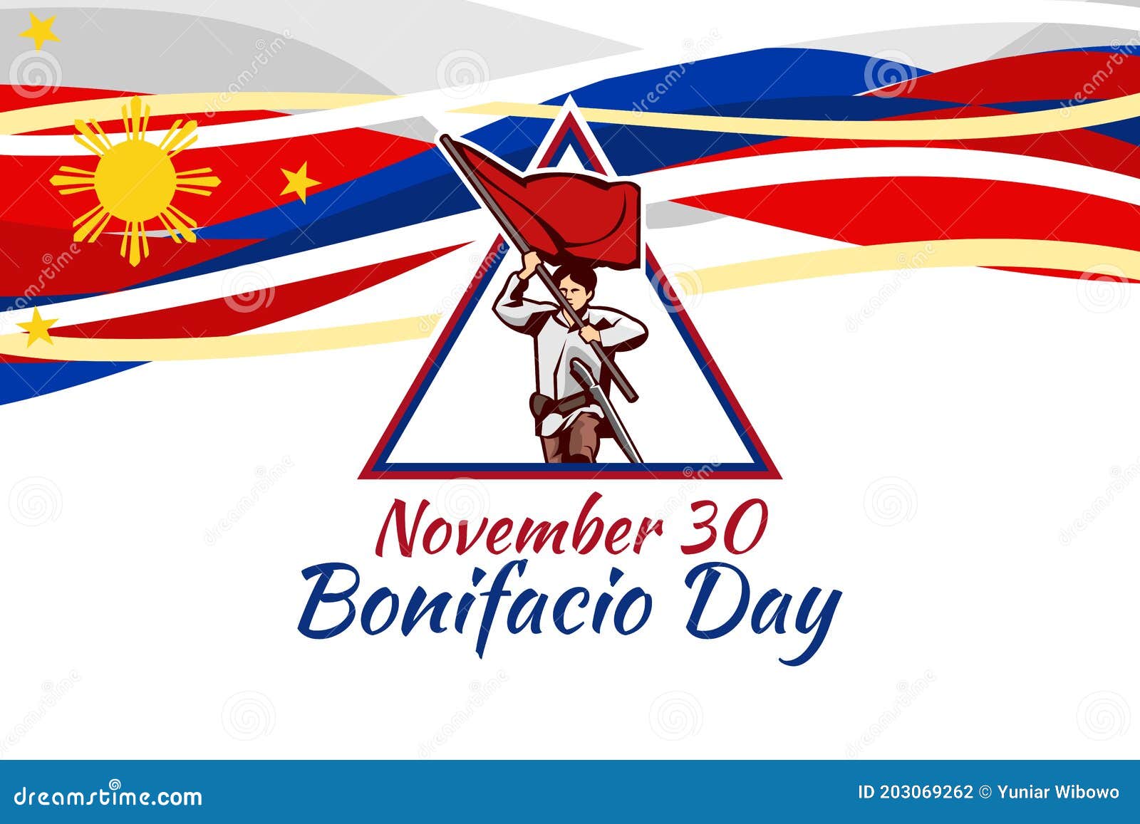 November 30, Happy Bonifacio Day Vector Illustration Stock Vector ...
