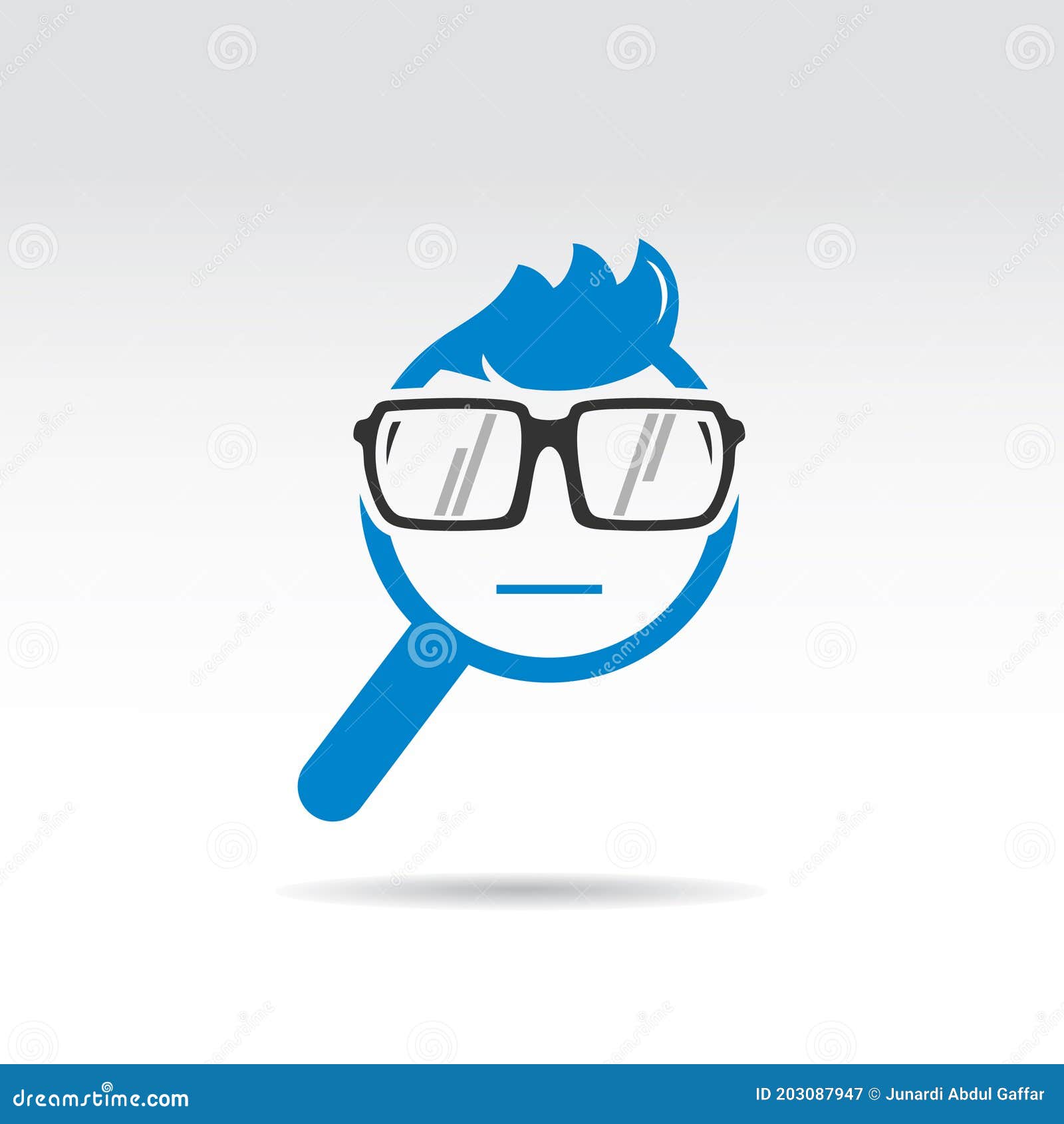 Search Boy Logo, Icon, or Mascot. Magnifying Glass and Boy Concept ...