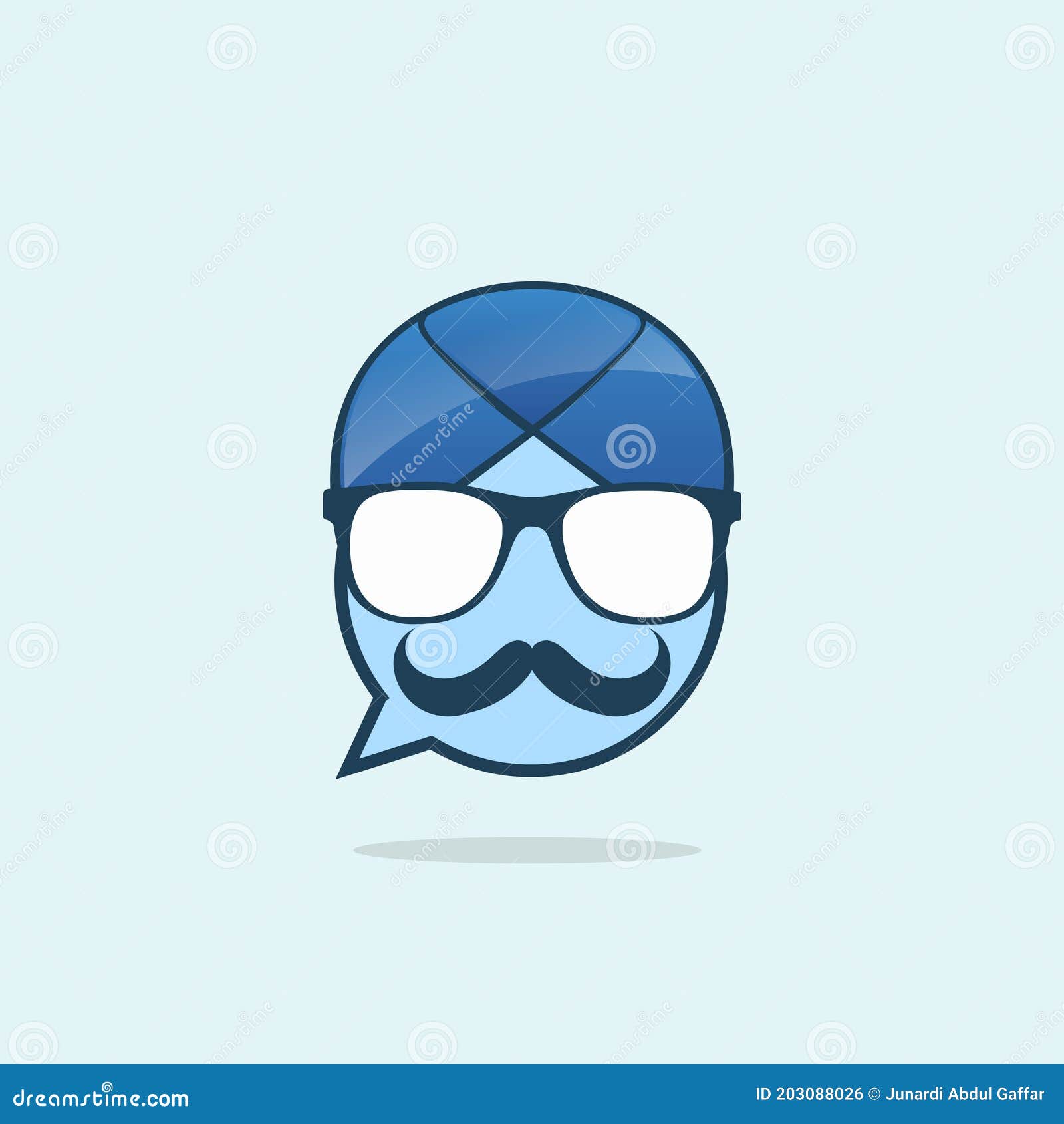 Guru Chat Apps Icon. Mascot and Cartoon Style. Vector Illustrator Eps ...