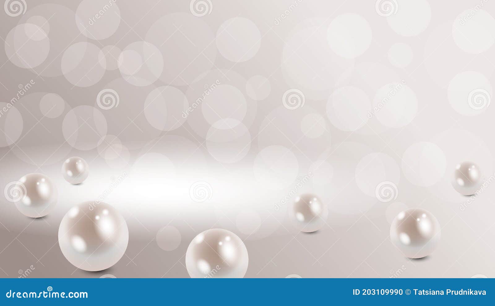 Background Scattered Pearls Shine Jewelry Stock Vector - Illustration ...