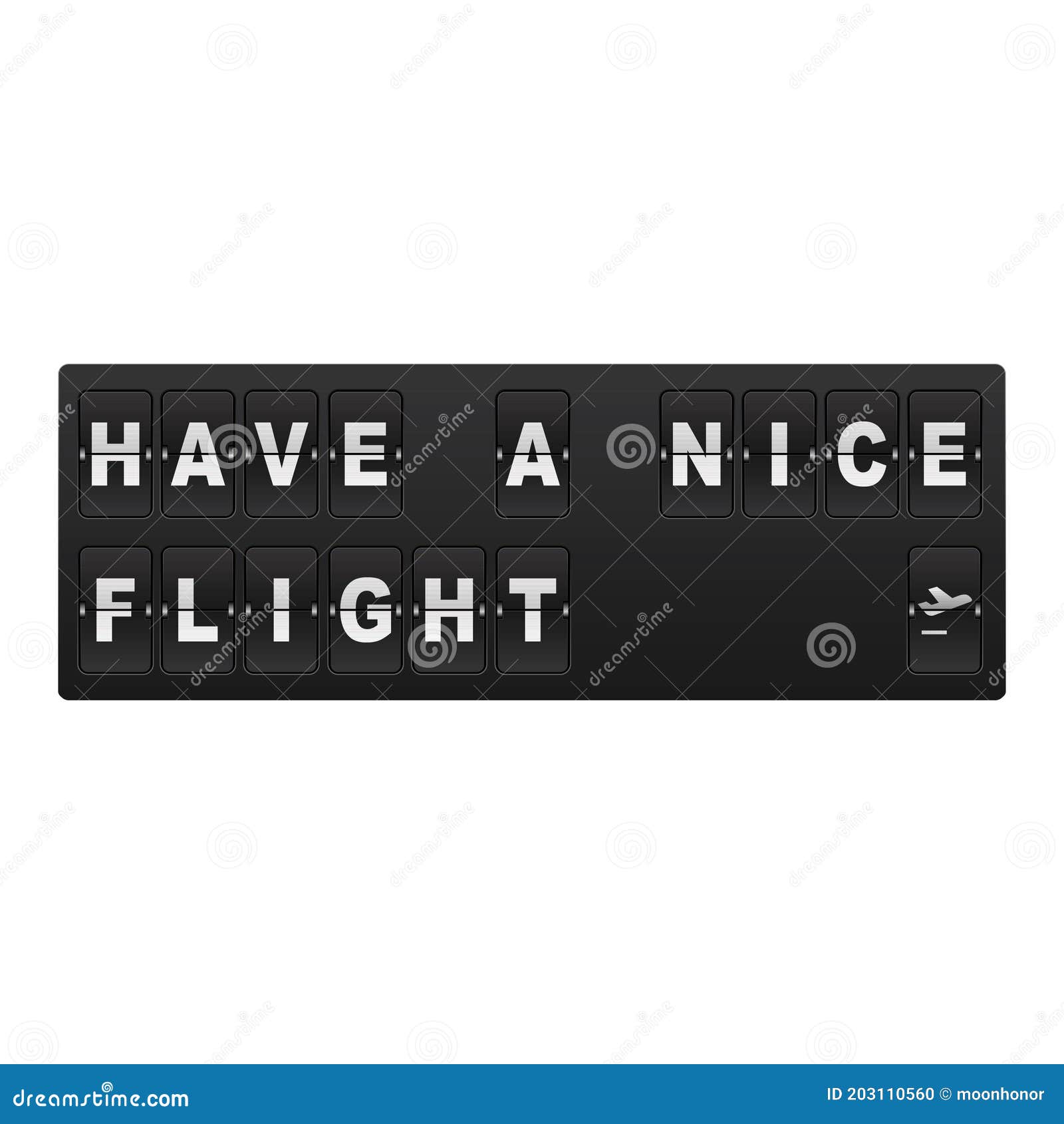 Have a nice flight stock vector. Illustration of print - 203110560