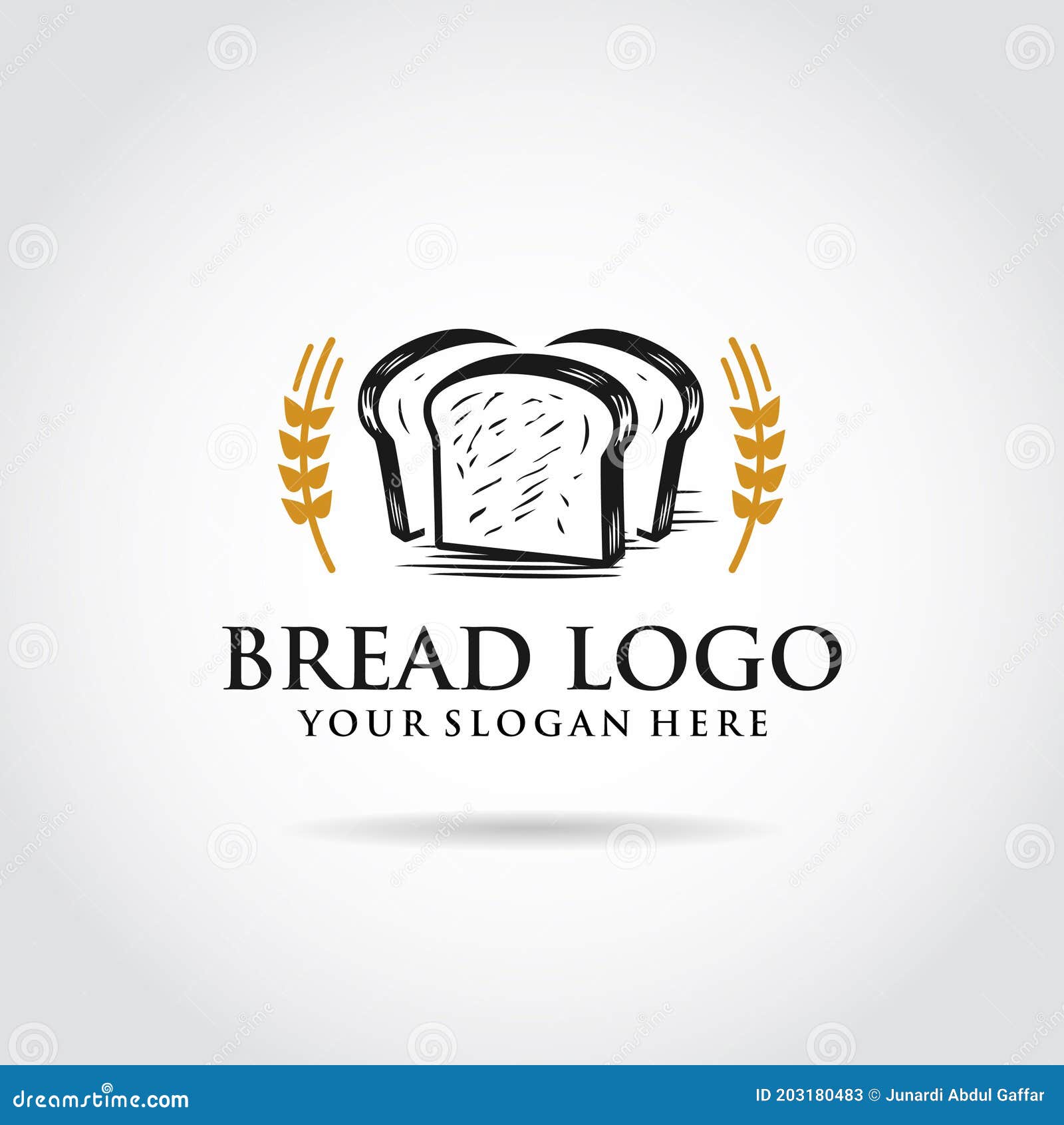 Bread Template Logo Design. White Bread, Wheat Stock Vector ...