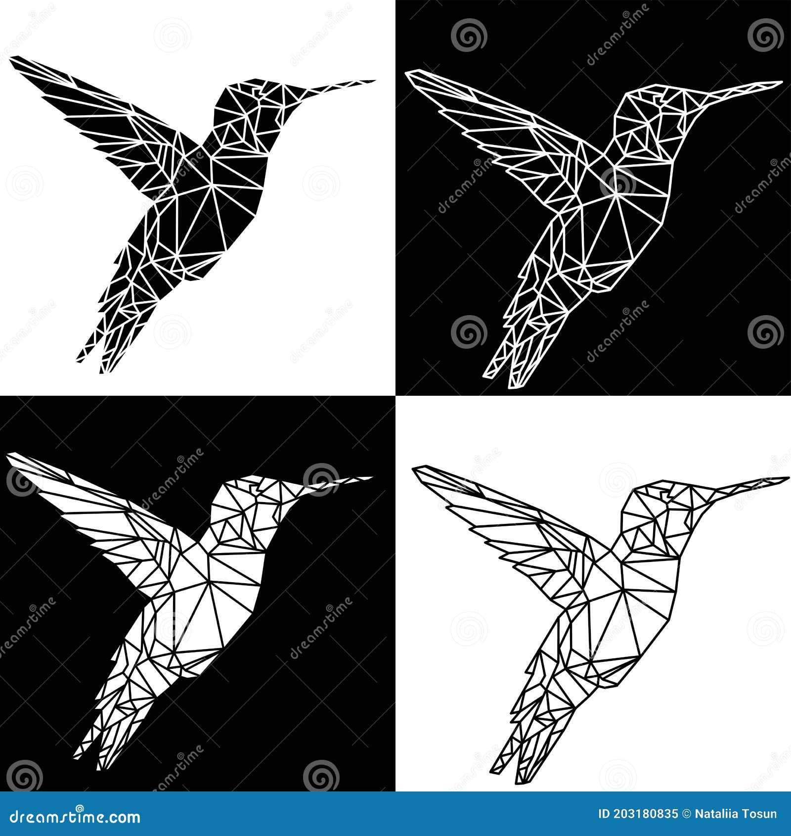 Print Vector Abstract Polygonal Geometric Abstract Bird Stock Vector ...