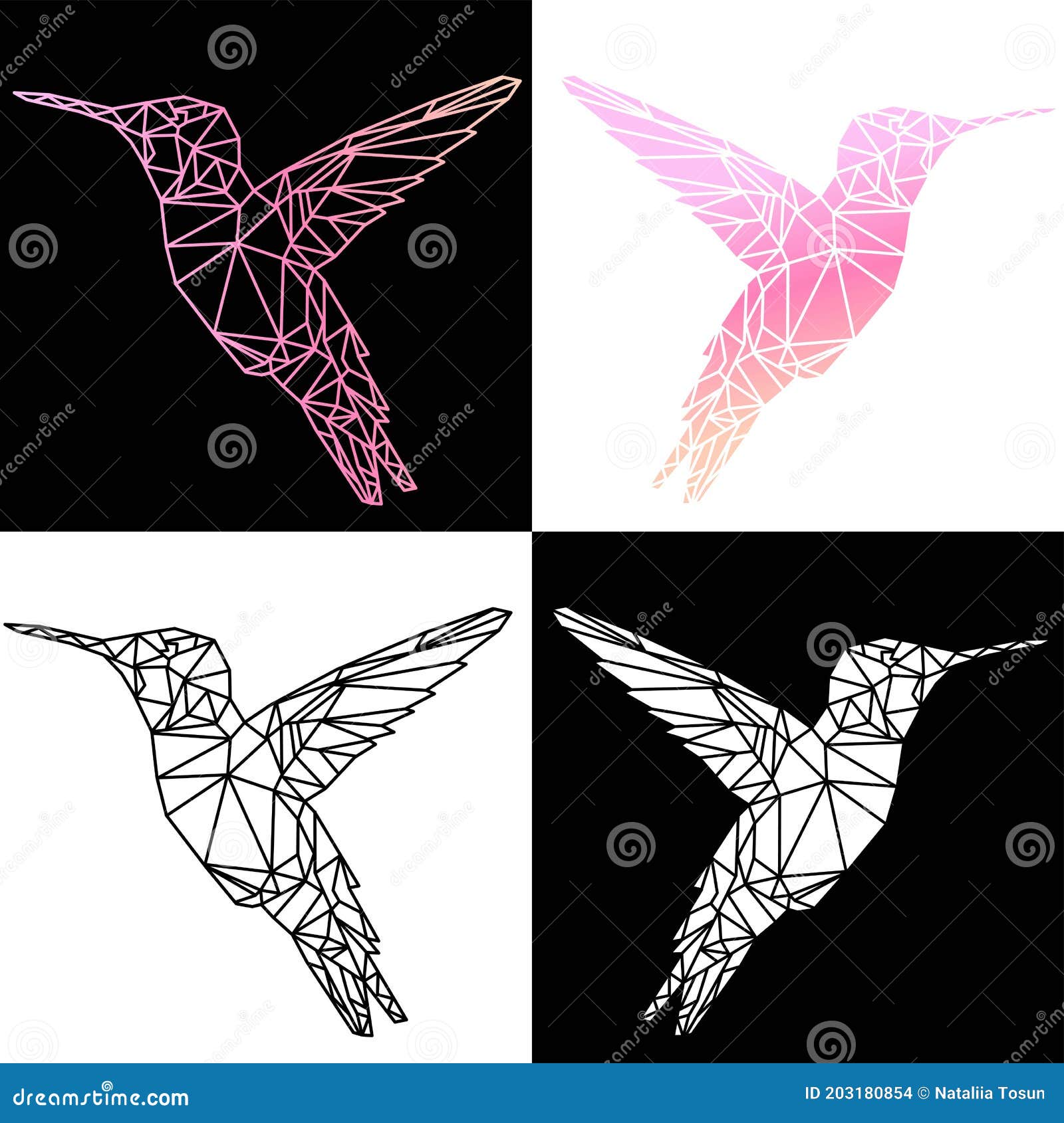 Print Vector Abstract Polygonal Geometric Abstract Bird Stock Vector ...