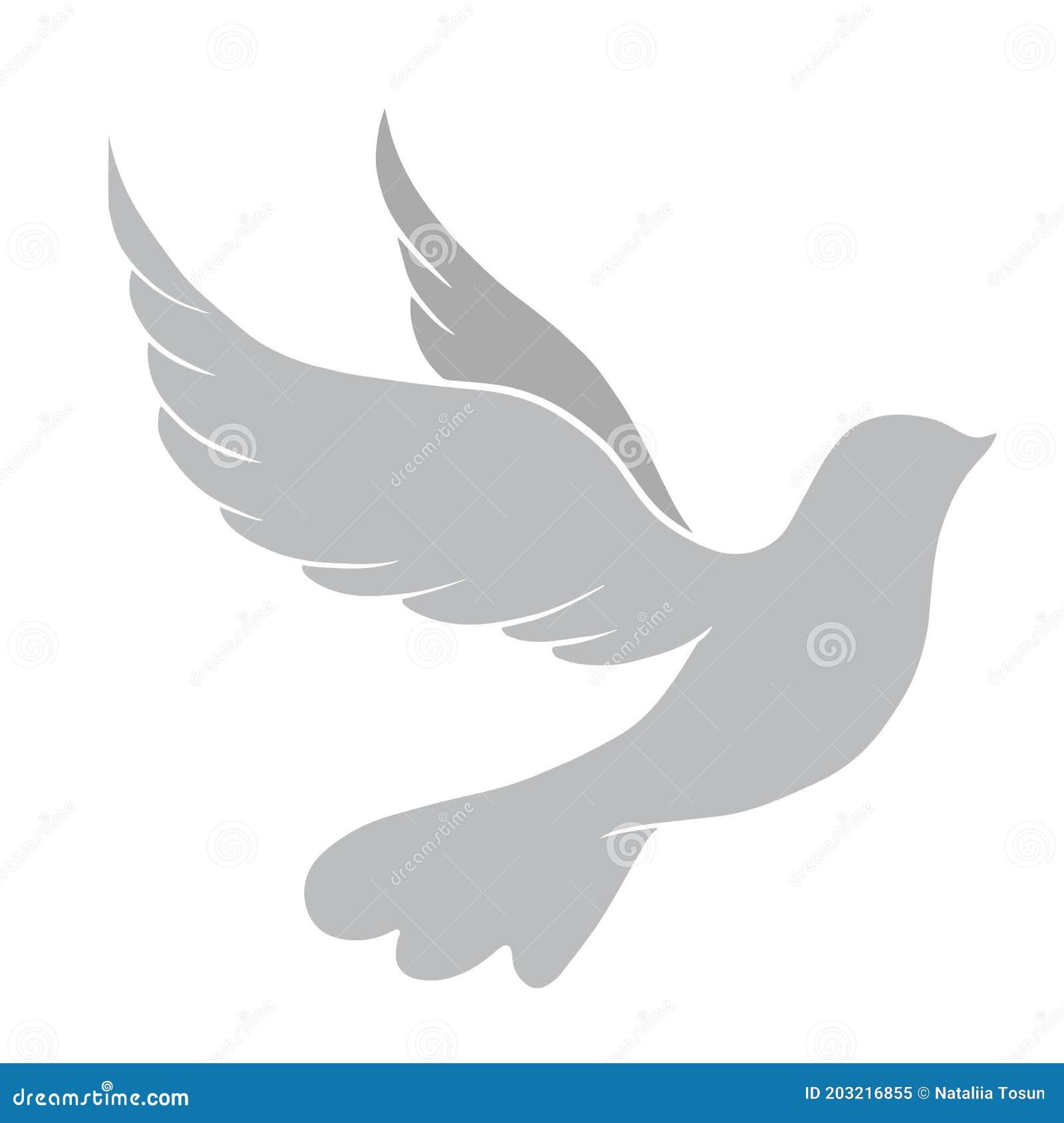 Print Hand-drawing Silhouette Background. Vector Dove. Element for ...