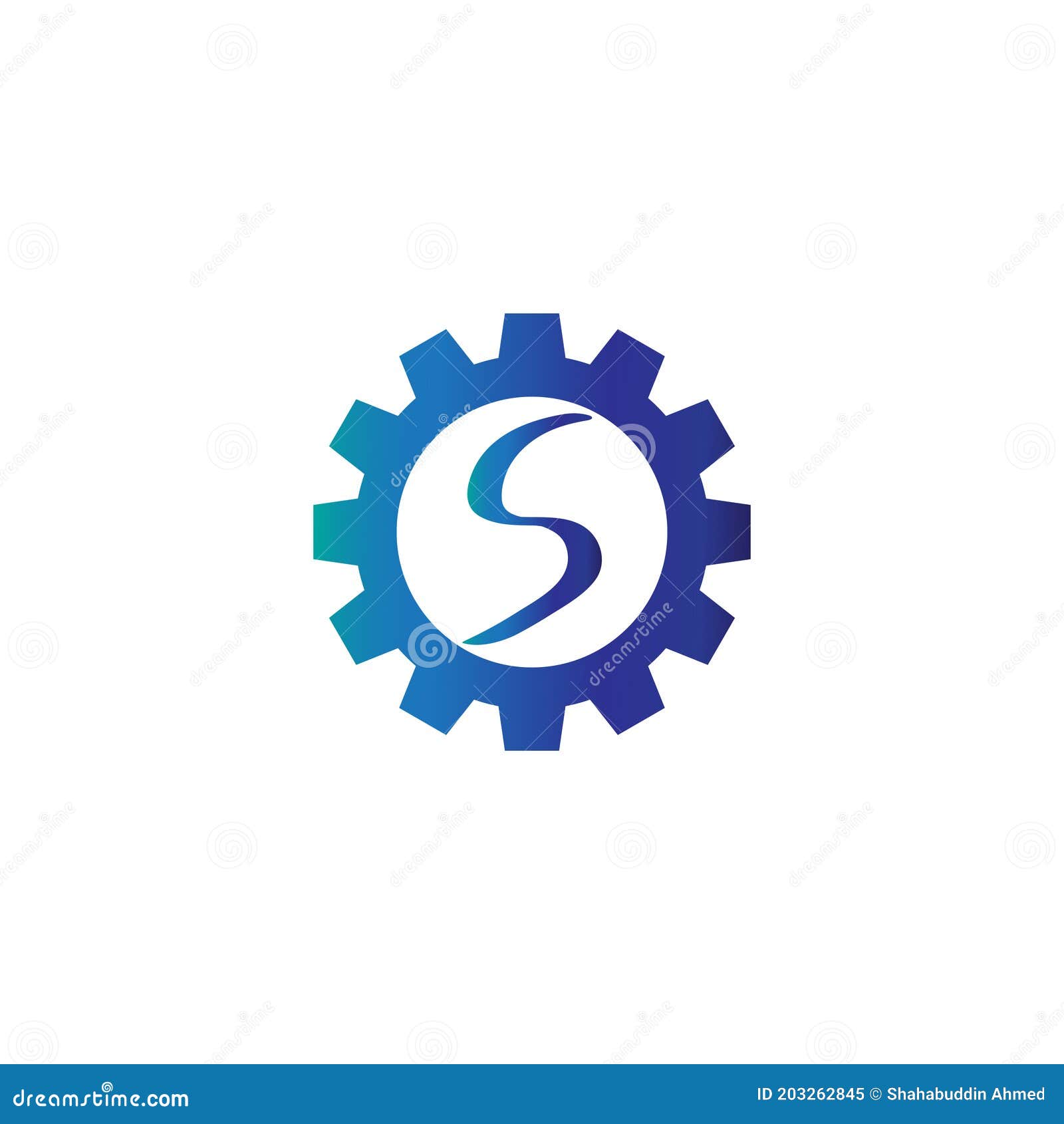 Letter S Gear Logo Vector Design. Gear Icon Stock Vector - Illustration ...