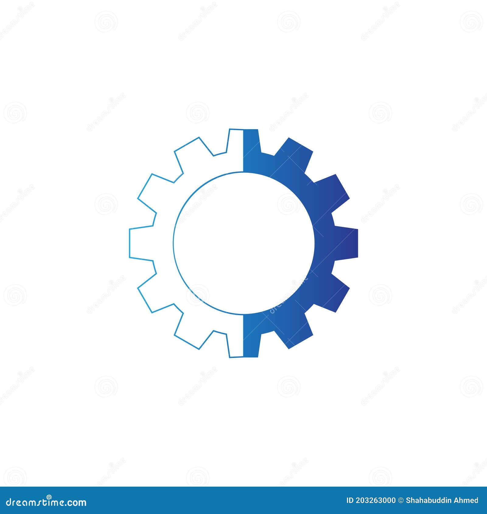 Gear Logo Template Vector Icon. Abstract Gear Sing on White Background ...