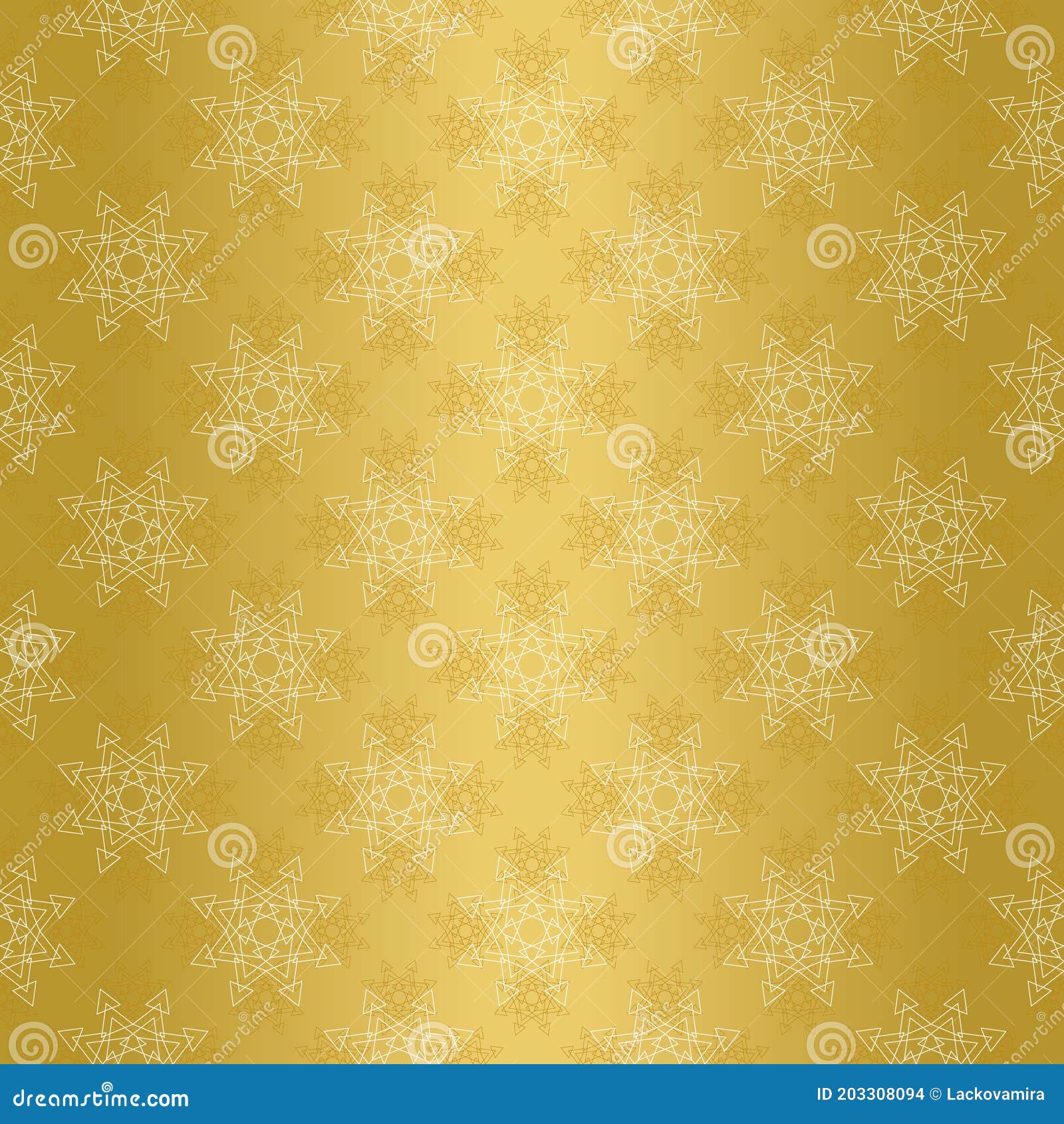 Abstract Festive Pattern with White and Gold Christmas Star Texture on ...