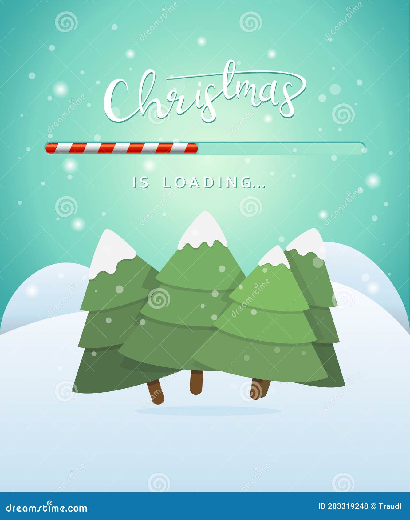 Christmas is Loading Banner Design. Christmas is Loading Greeting Card ...