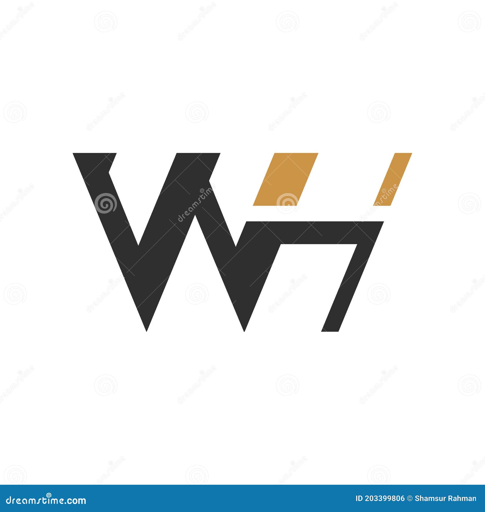 Initial Letter Wh Logo or Hw Logo Vector Design Template Stock Vector ...