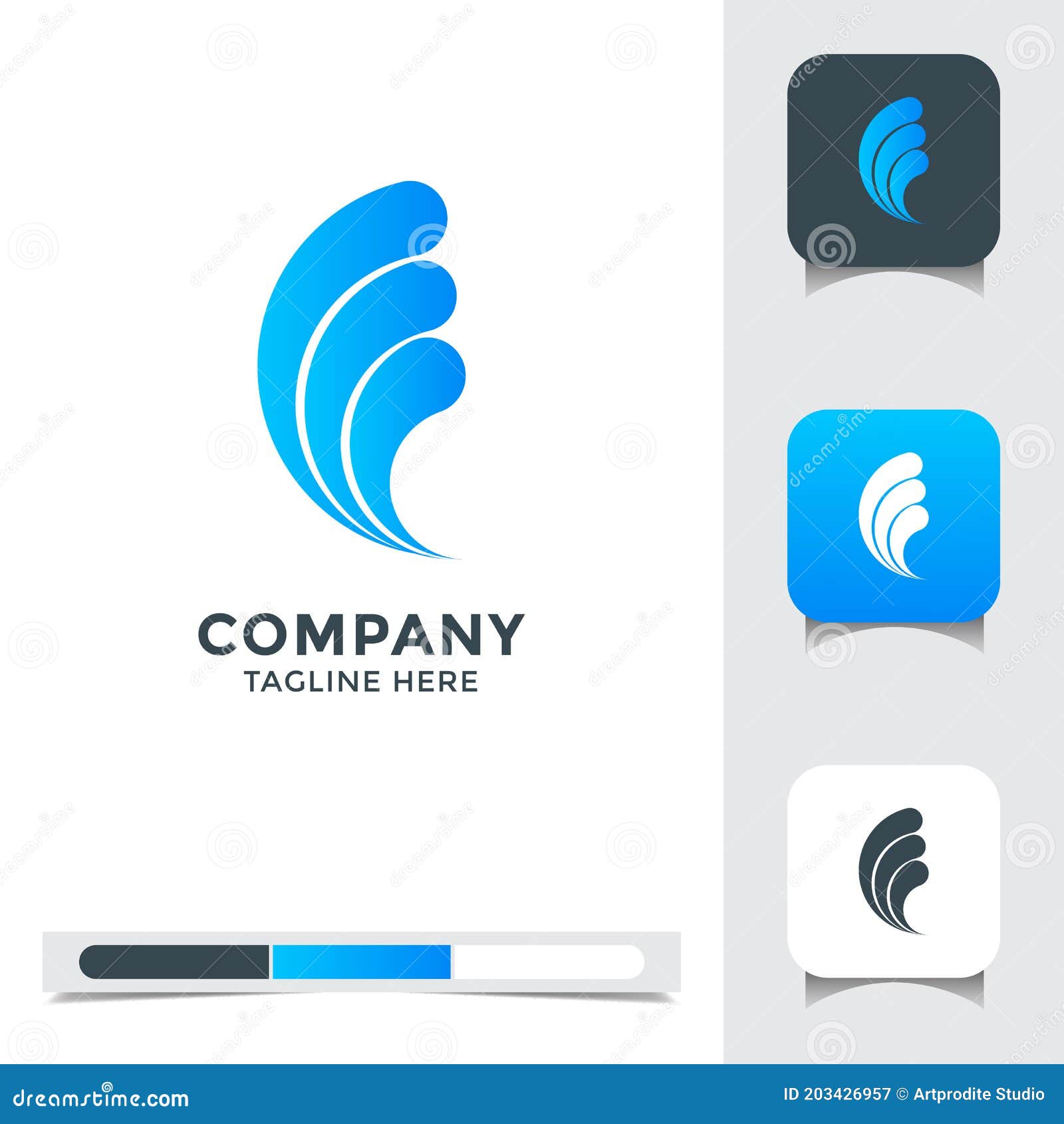 Logo Vector Design of Abstract Wave Stock Vector - Illustration of ...