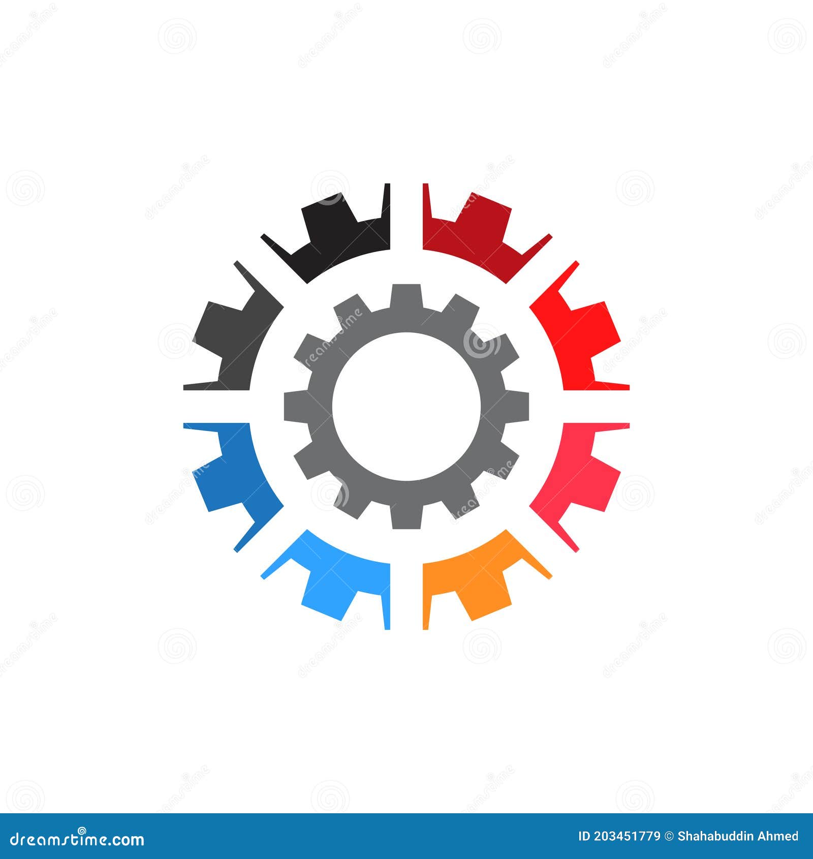 Gear Logo Template Vector Icon. Abstract Gear Sing on White Background ...