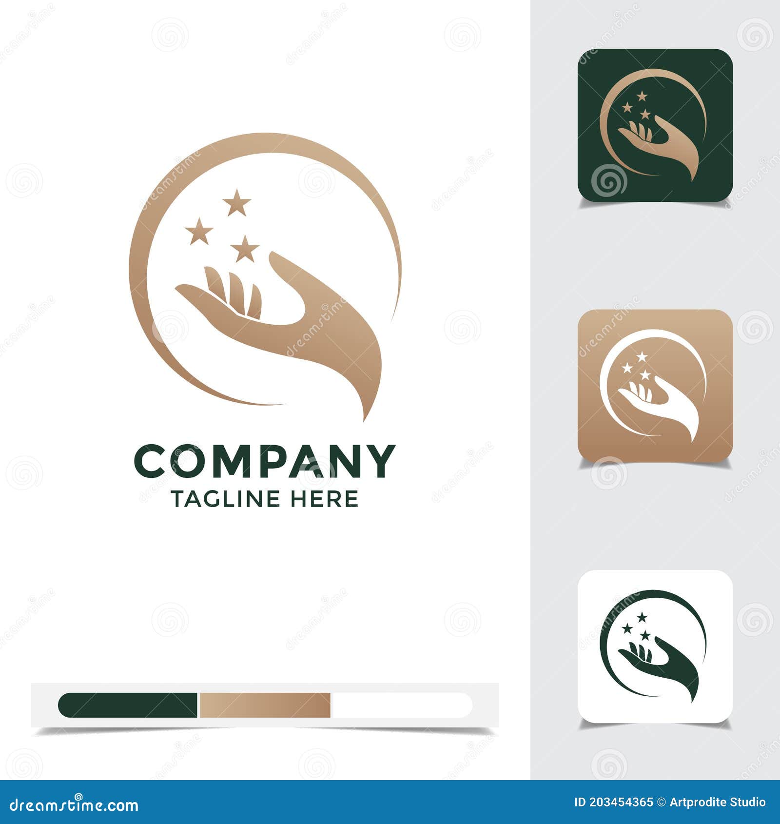 Logo Vector Design of Abstract Hand Stock Vector - Illustration of ...