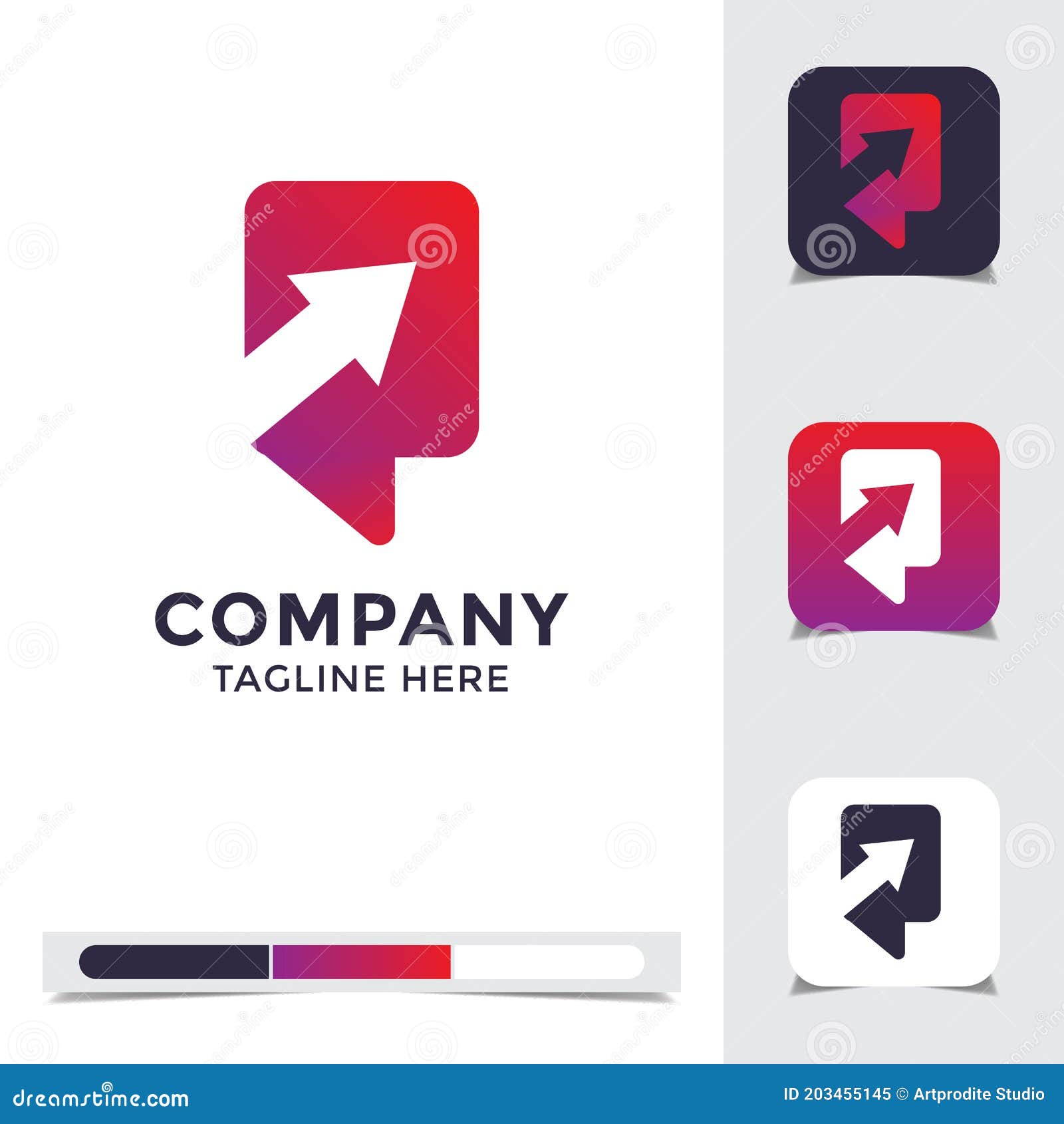 Logo Vector Design of Abstract Up Chart Stock Vector - Illustration of ...