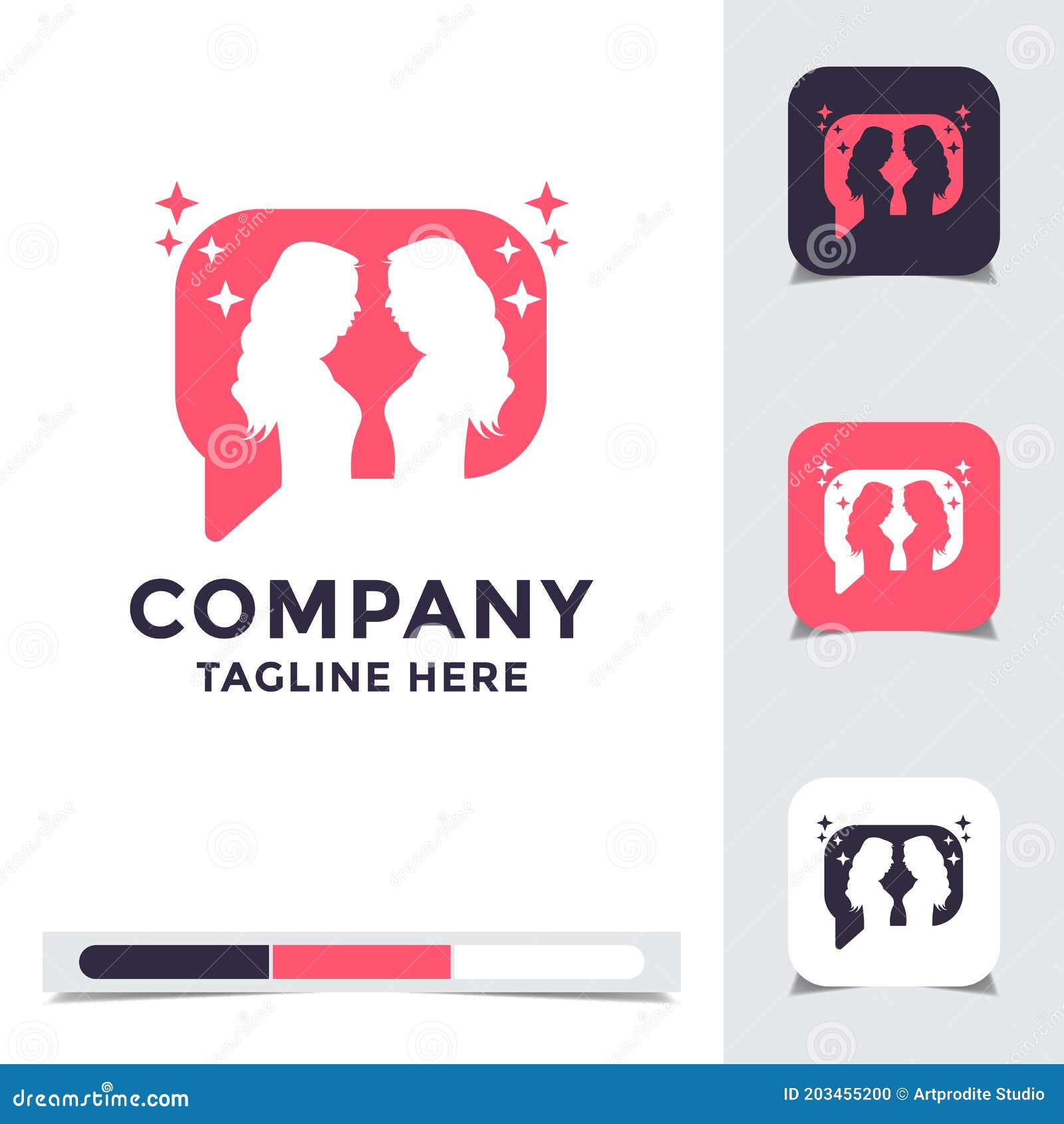 Logo Vector Design of Abstract Woman Stock Vector - Illustration of ...