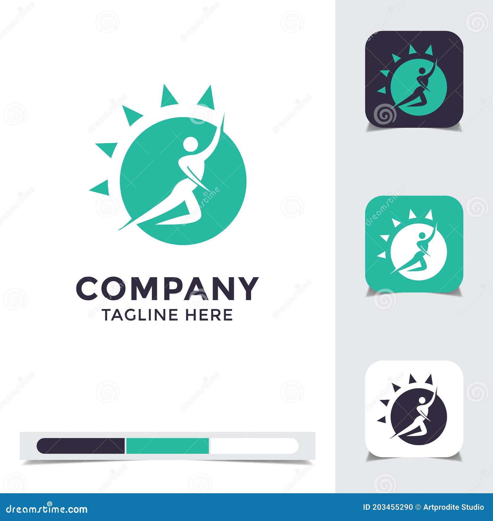 Logo Vector Design of Abstract Physical Fitness Stock Vector ...