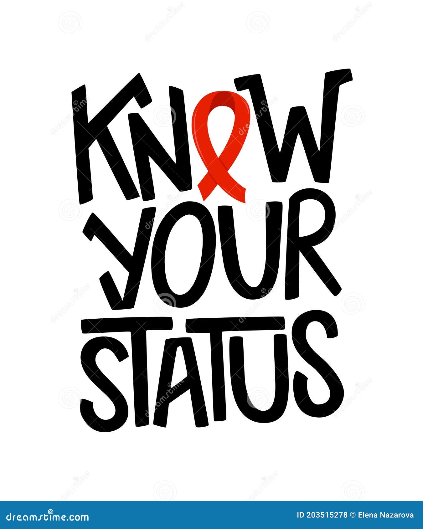 Know Your Status Lettering Poster Stock Vector - Illustration of ribbon ...