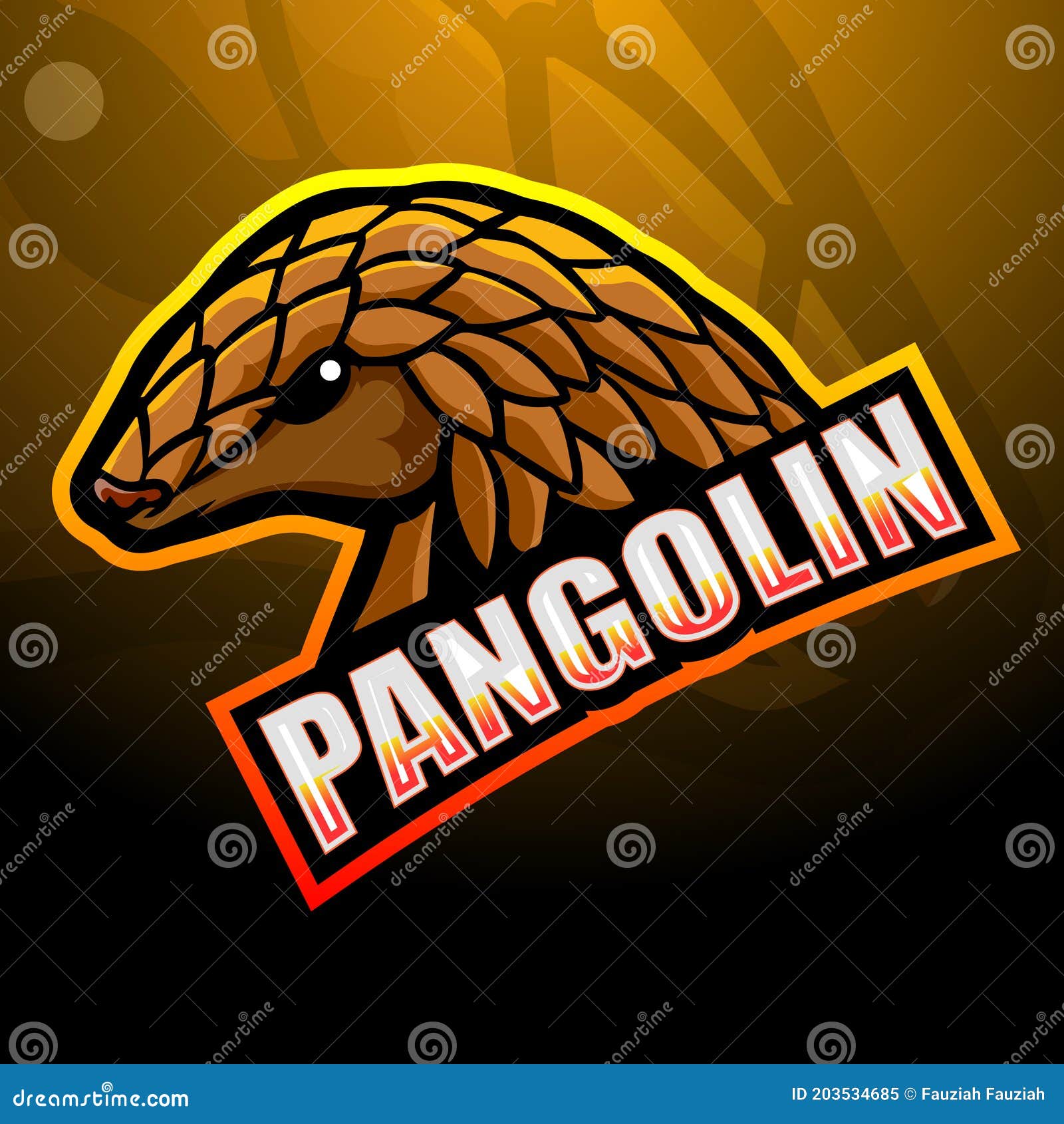 Pangolin Logo Premium Vector Illustration | CartoonDealer.com #252747902