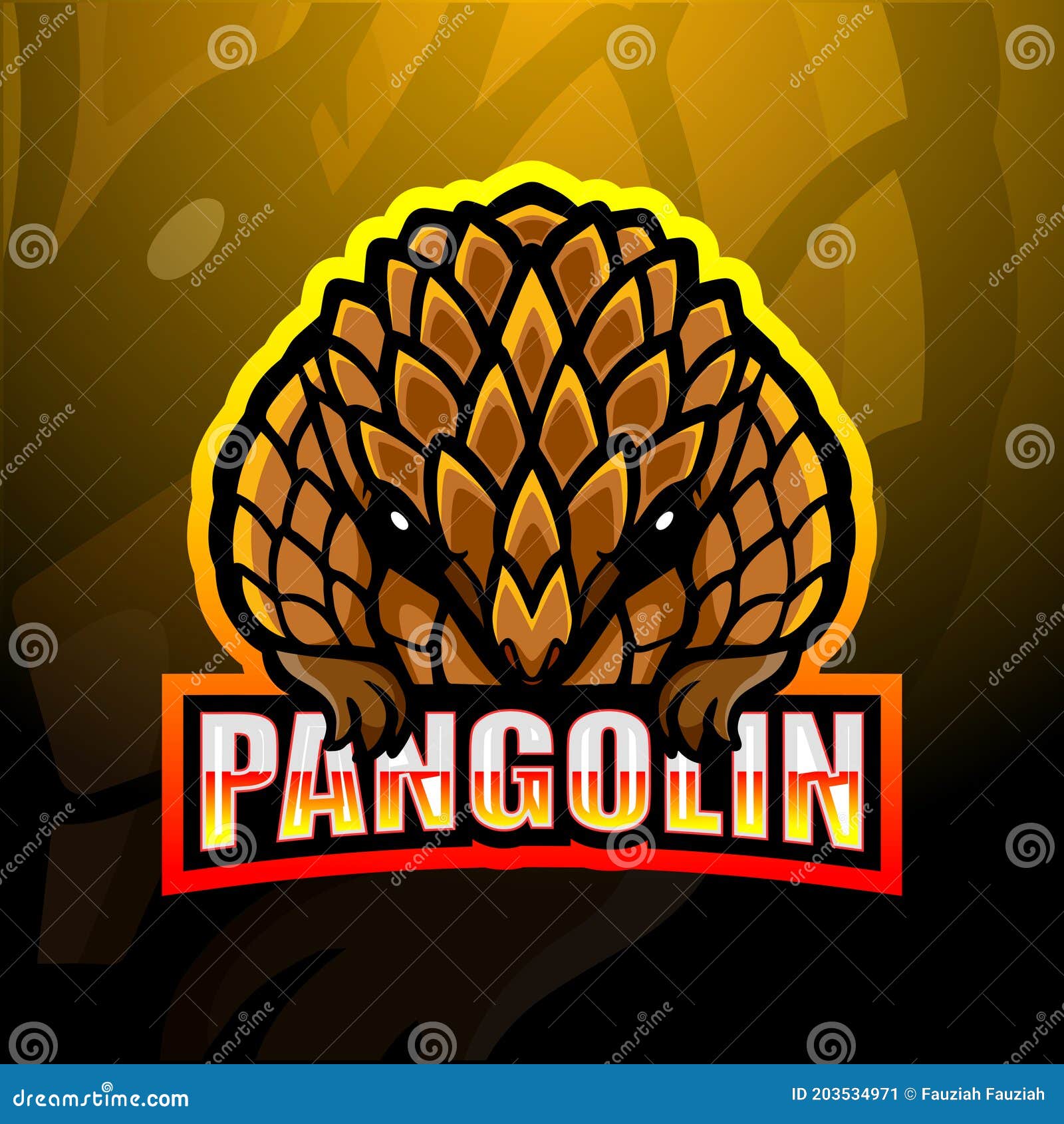 Pangolin Logo Premium Vector Illustration | CartoonDealer.com #252747902