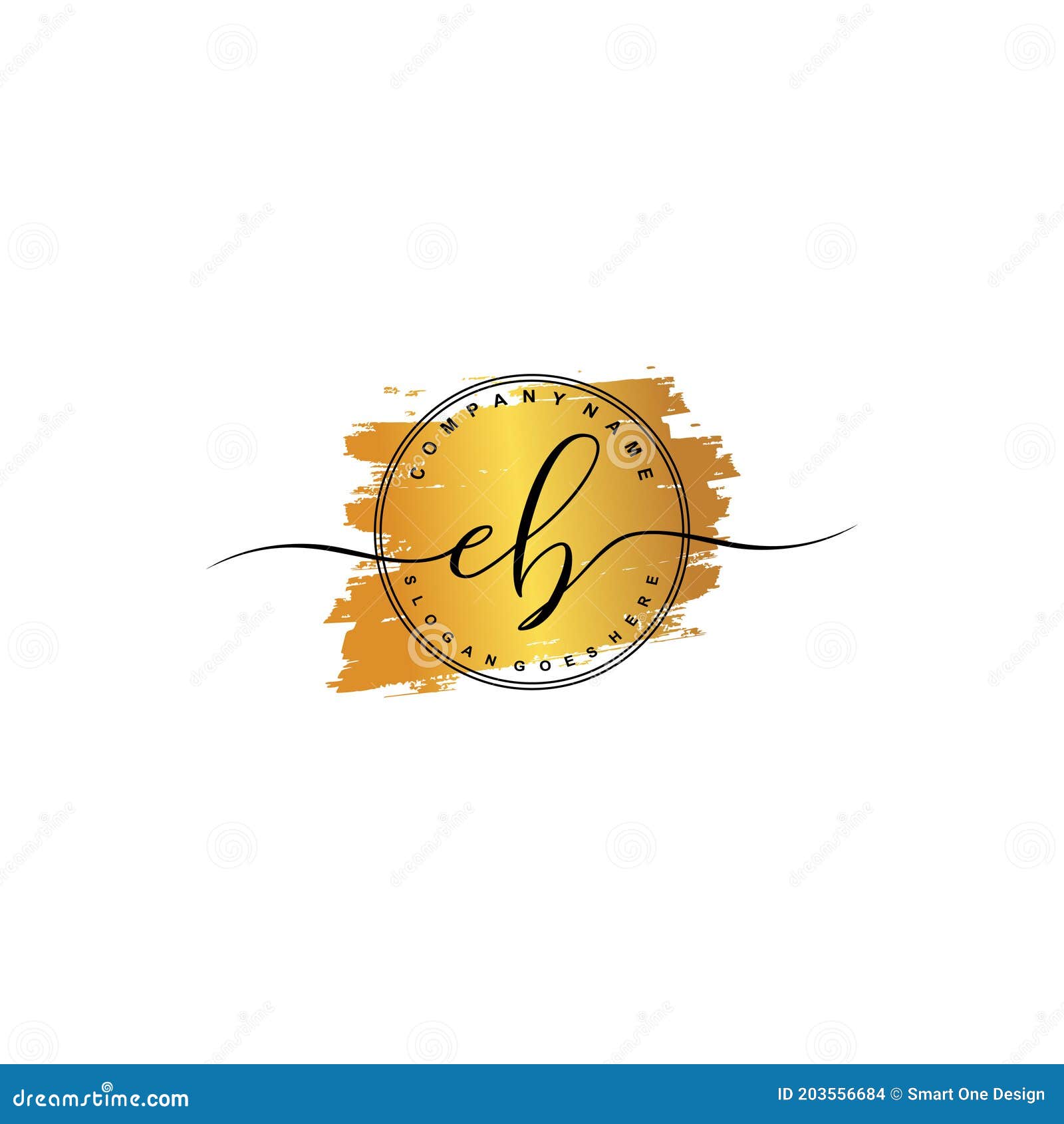 Initial Letter EB Beauty Handwriting Logo Vector Stock Vector ...