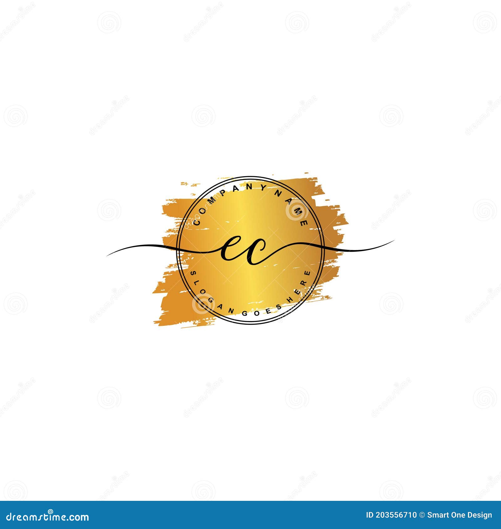 Initial Letter EC Beauty Handwriting Logo Vector Stock Vector ...
