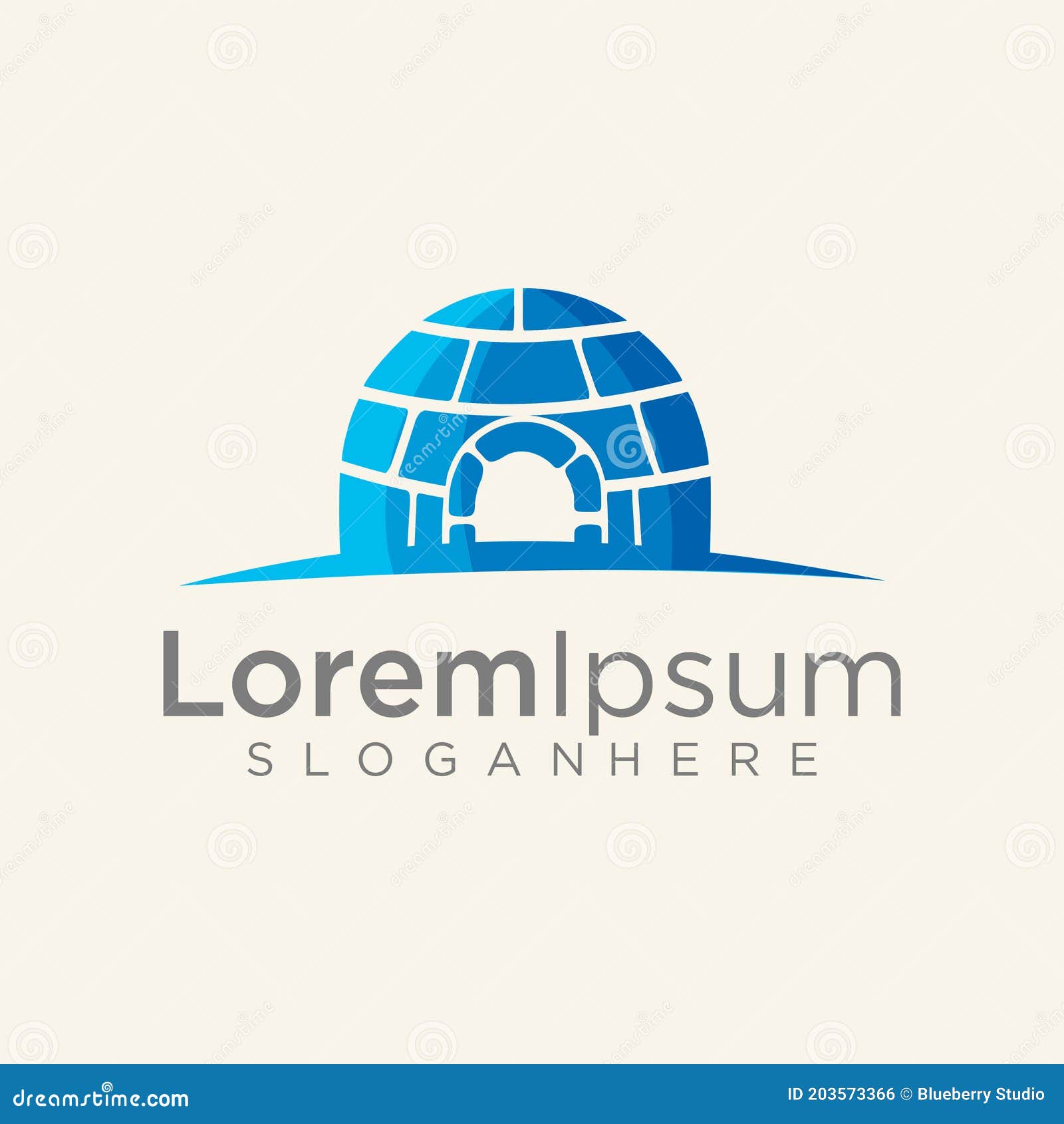 Arctic Igloo Logo Vector Simple Design. House from Ice Blocks Design ...
