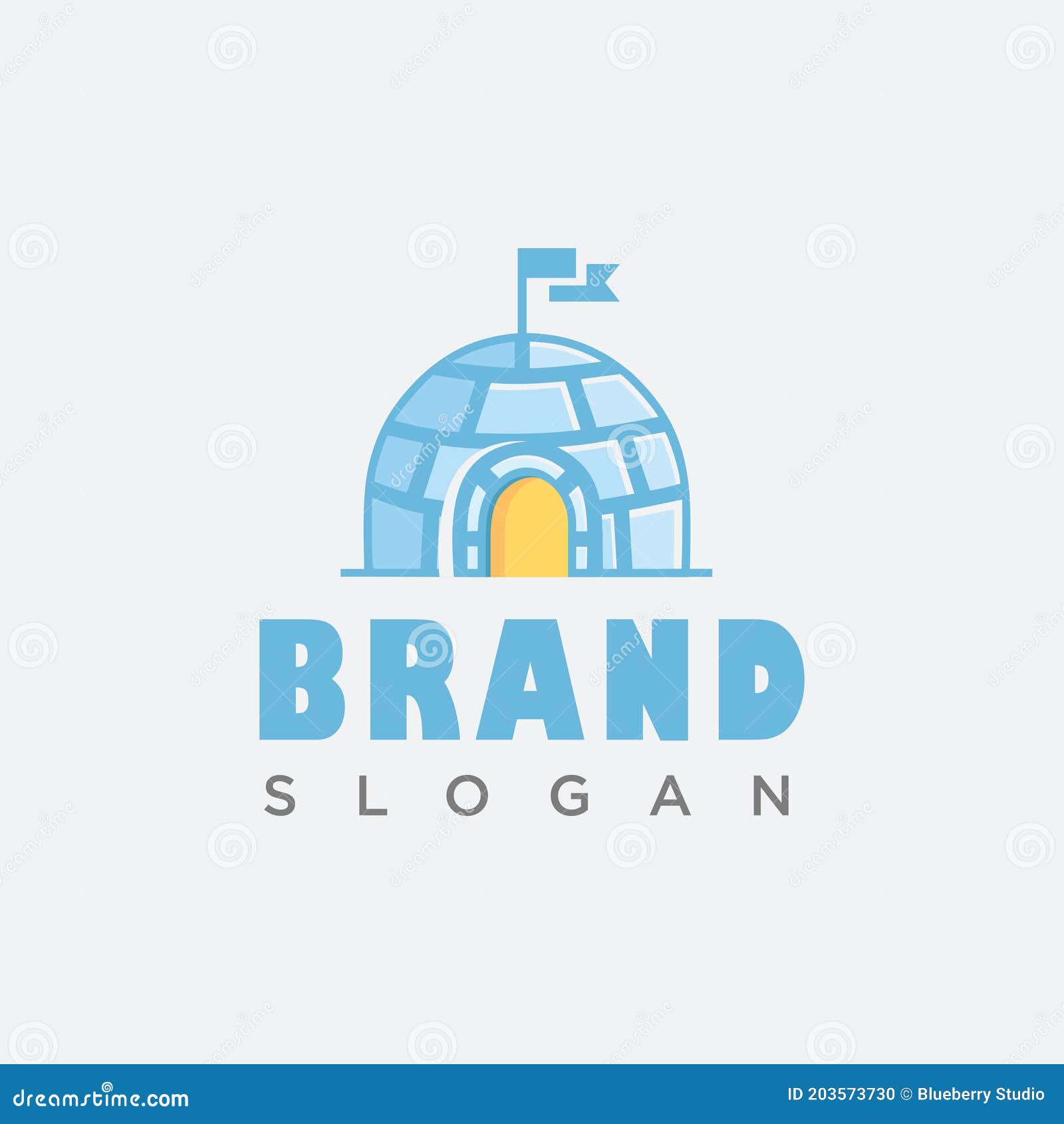 Arctic Igloo Logo Vector Simple Design. House from Ice Blocks Design ...