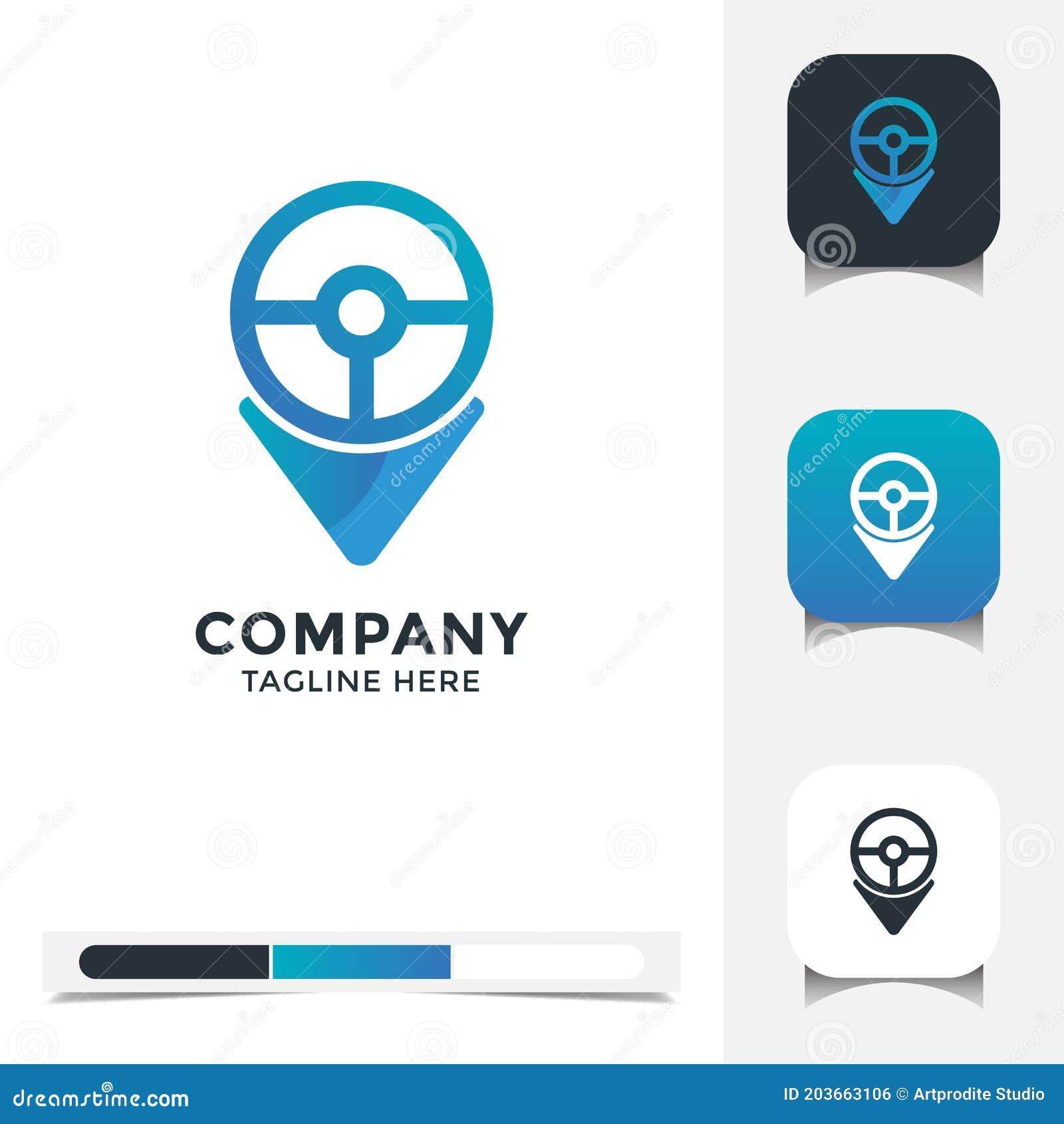 Logo Vector Design of Drive Location Stock Vector - Illustration of ...