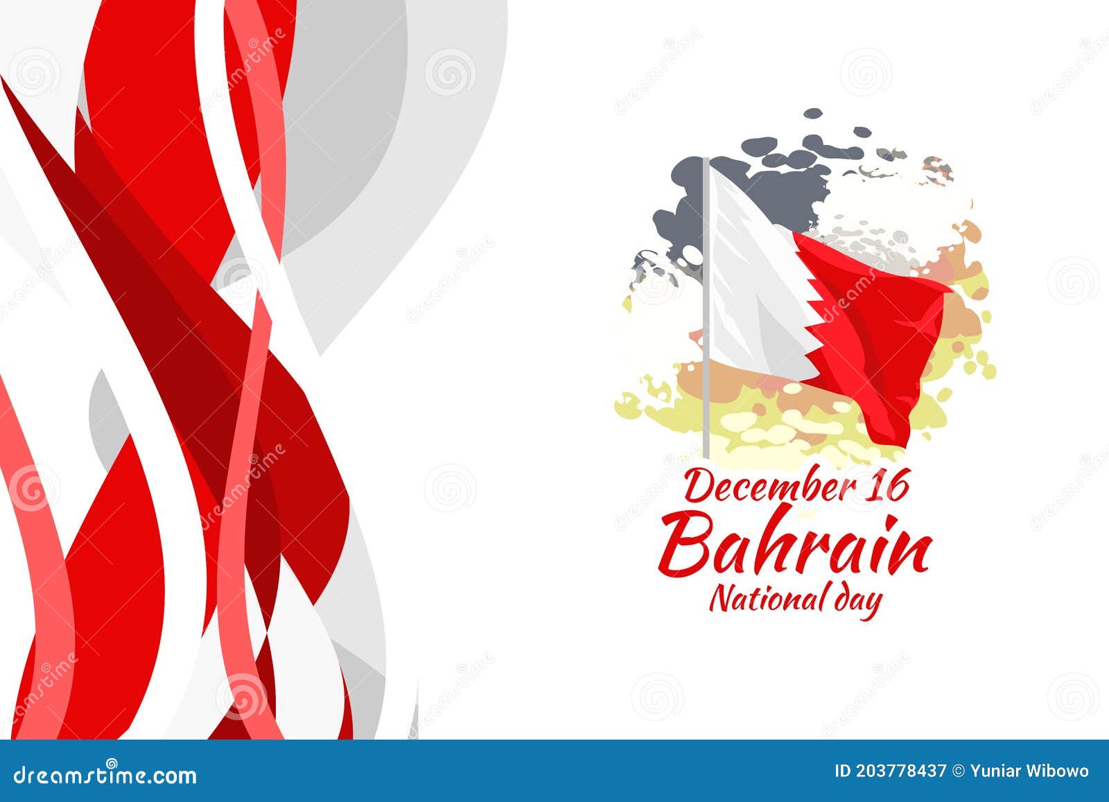 December 16. Happy National Day of Bahrain Vector Illustration Stock ...