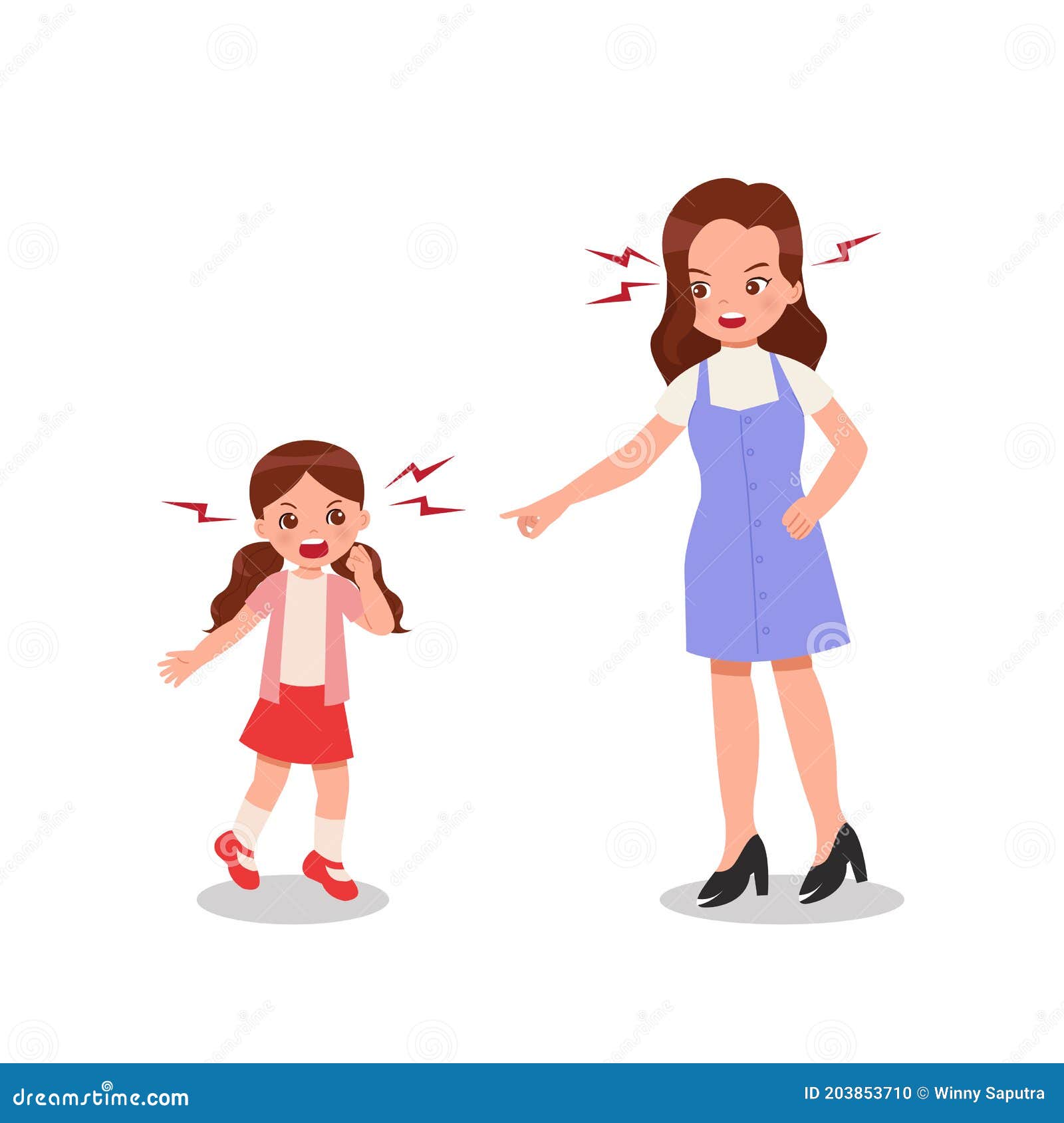 Mother Pointing To A Potty Vector Cartoon Illustration | CartoonDealer ...