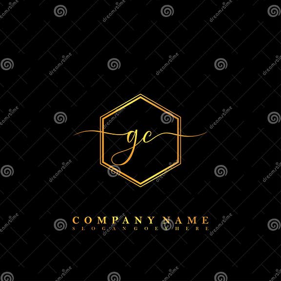Initial Letter GC Beauty Handwriting Logo Vector Stock Vector ...