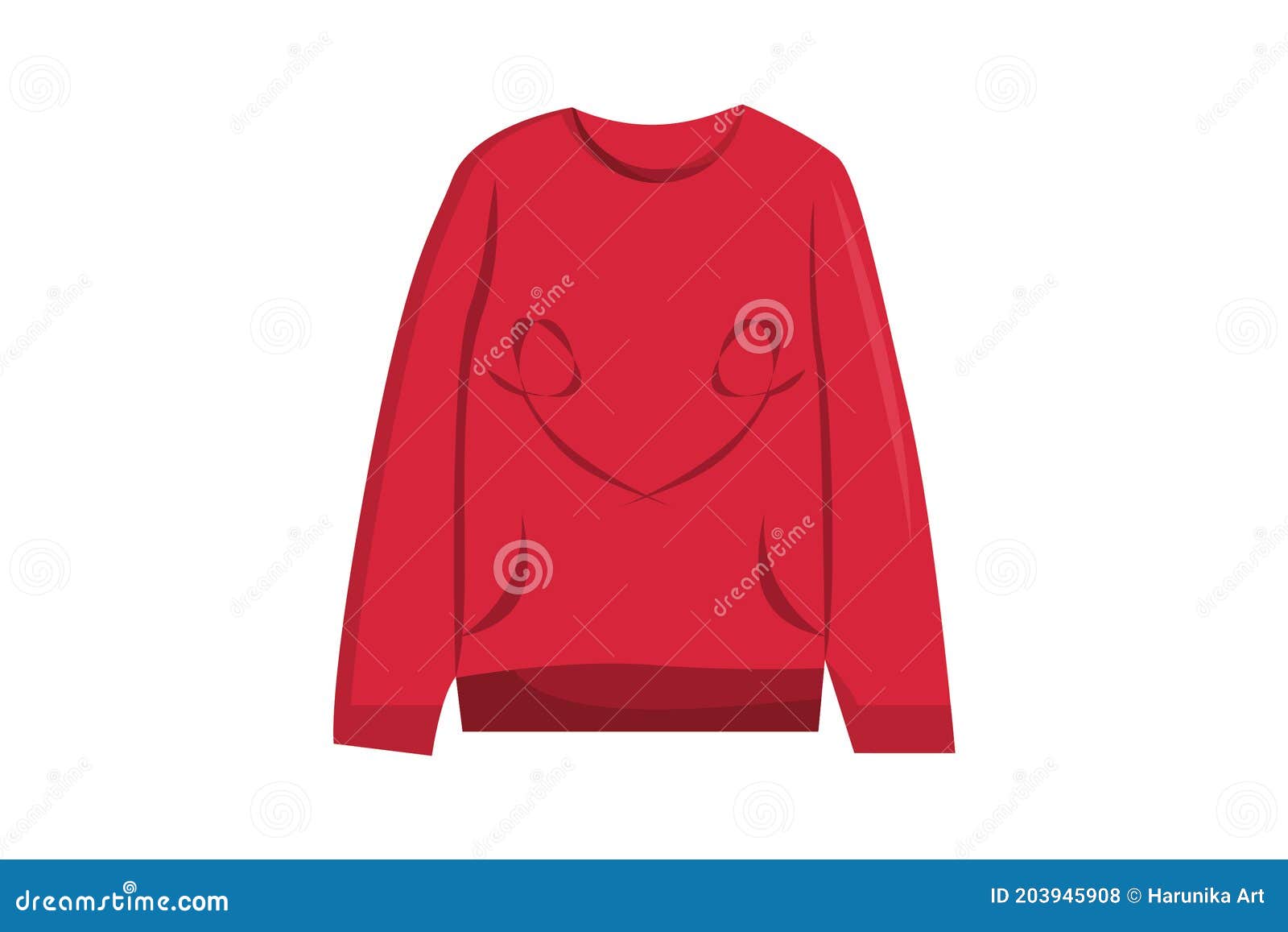 Red Sweater Vector for Women Stock Vector - Illustration of choose ...