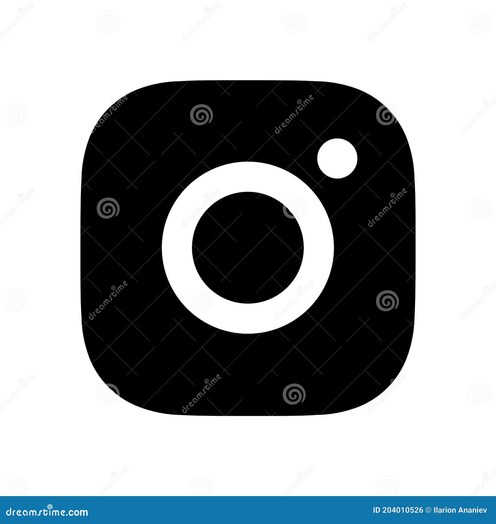 Instagram Logo - Vector - Black Silhouette Shape - Isolated. Instagram ...