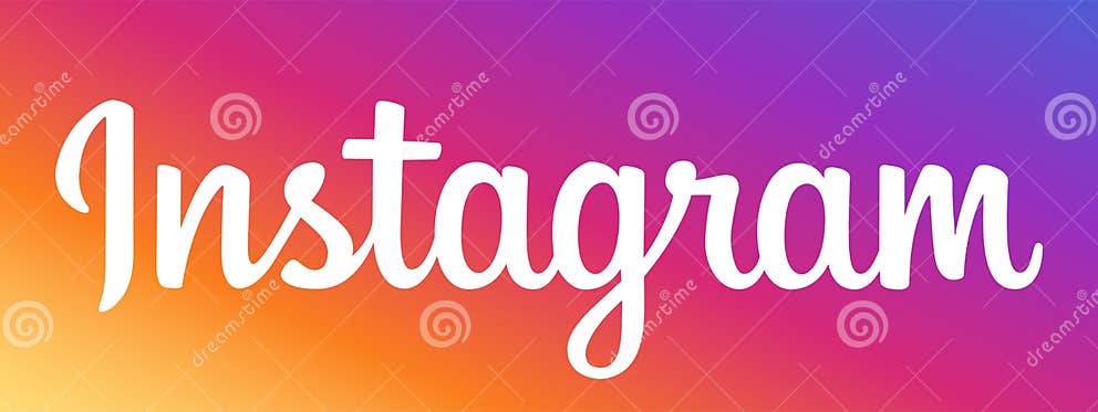 Instagram Text Logo - Vector - Original Gradient Color Font - Isolated ...